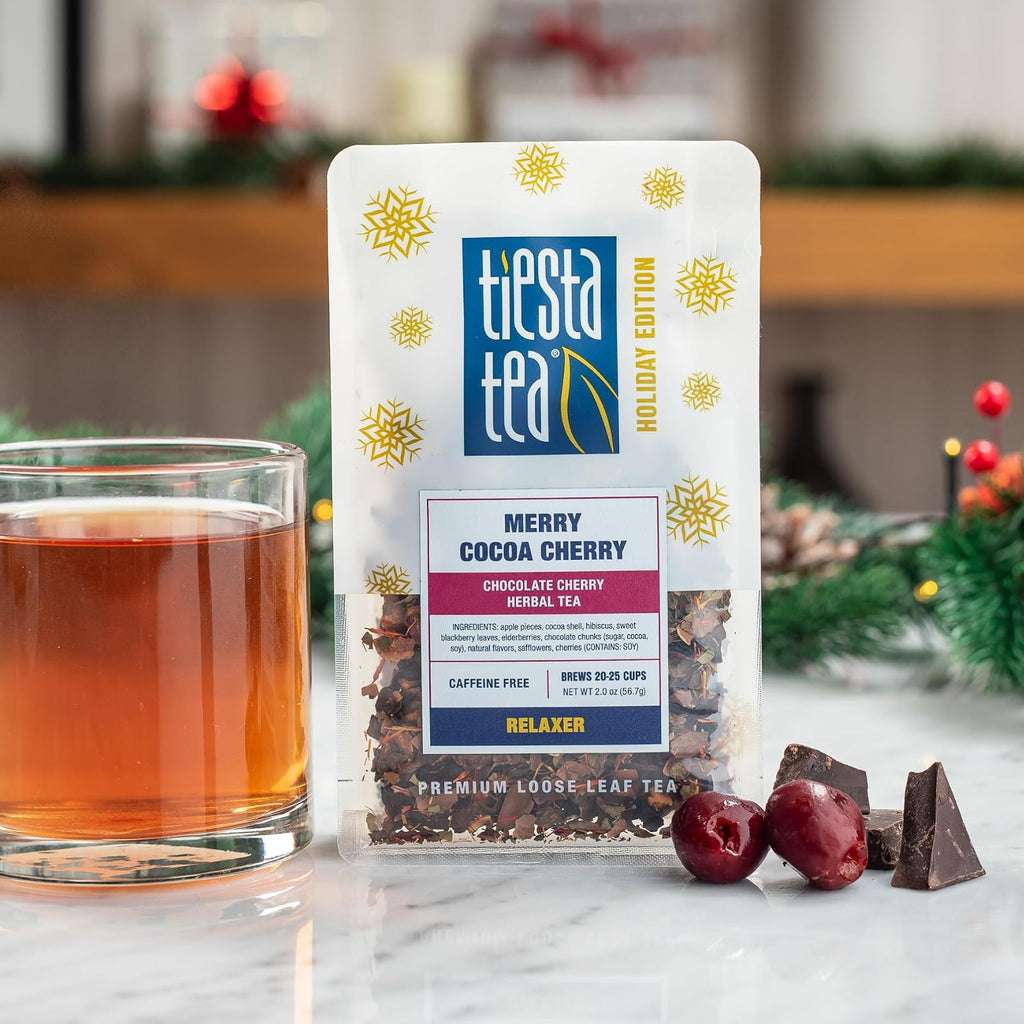 herbal tea with cocoa and cherry