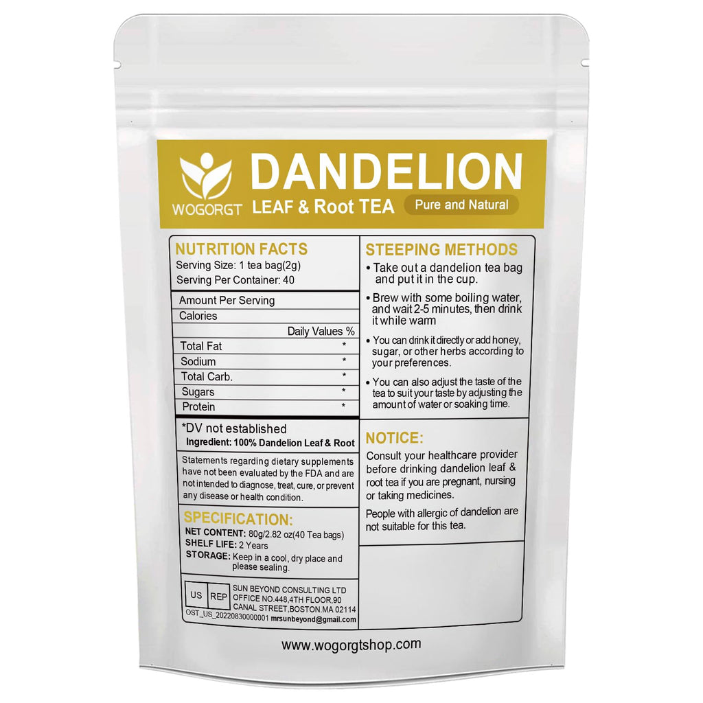 herbal tea with dandelion root