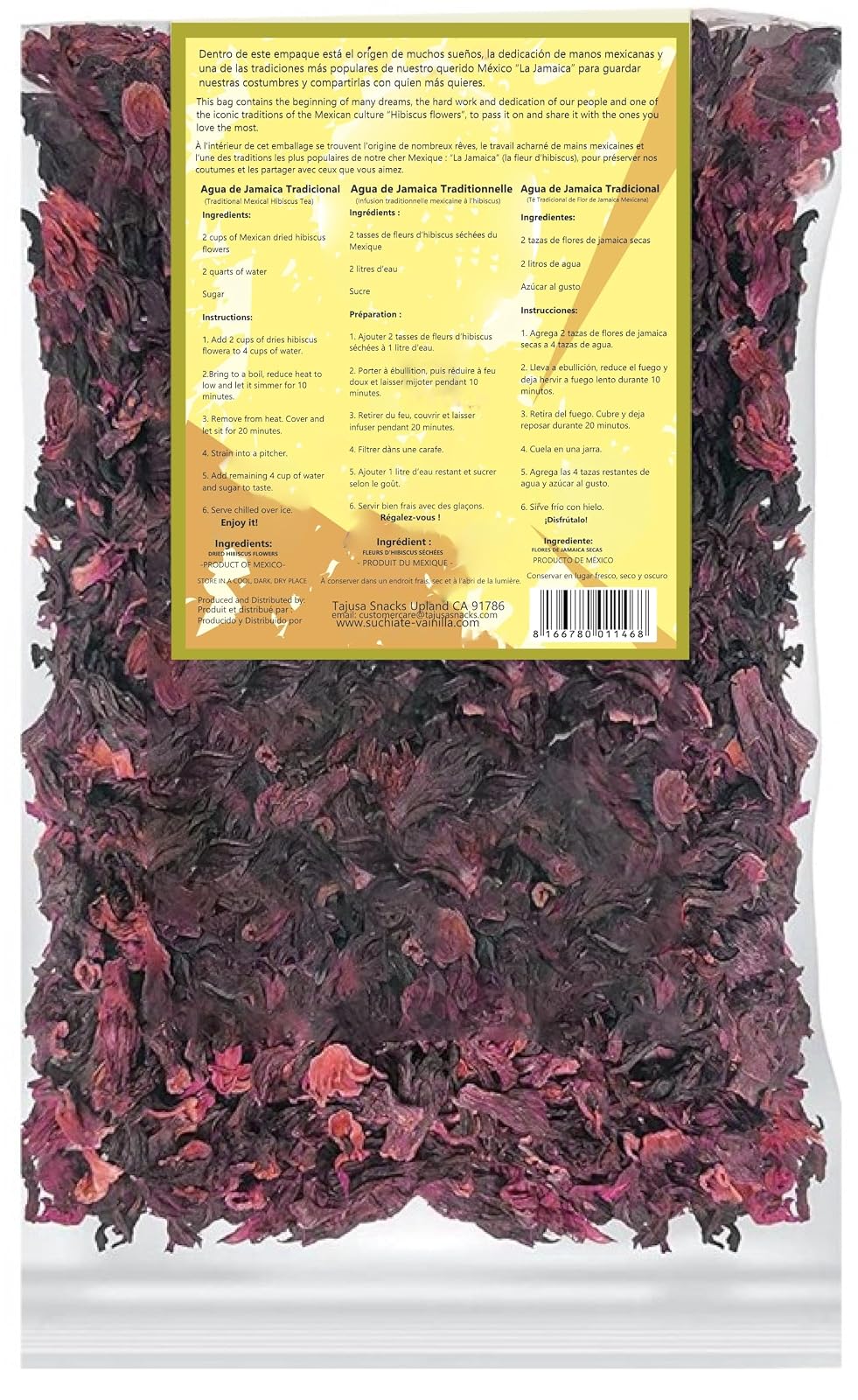 herbal tea with dried hibiscus flowers