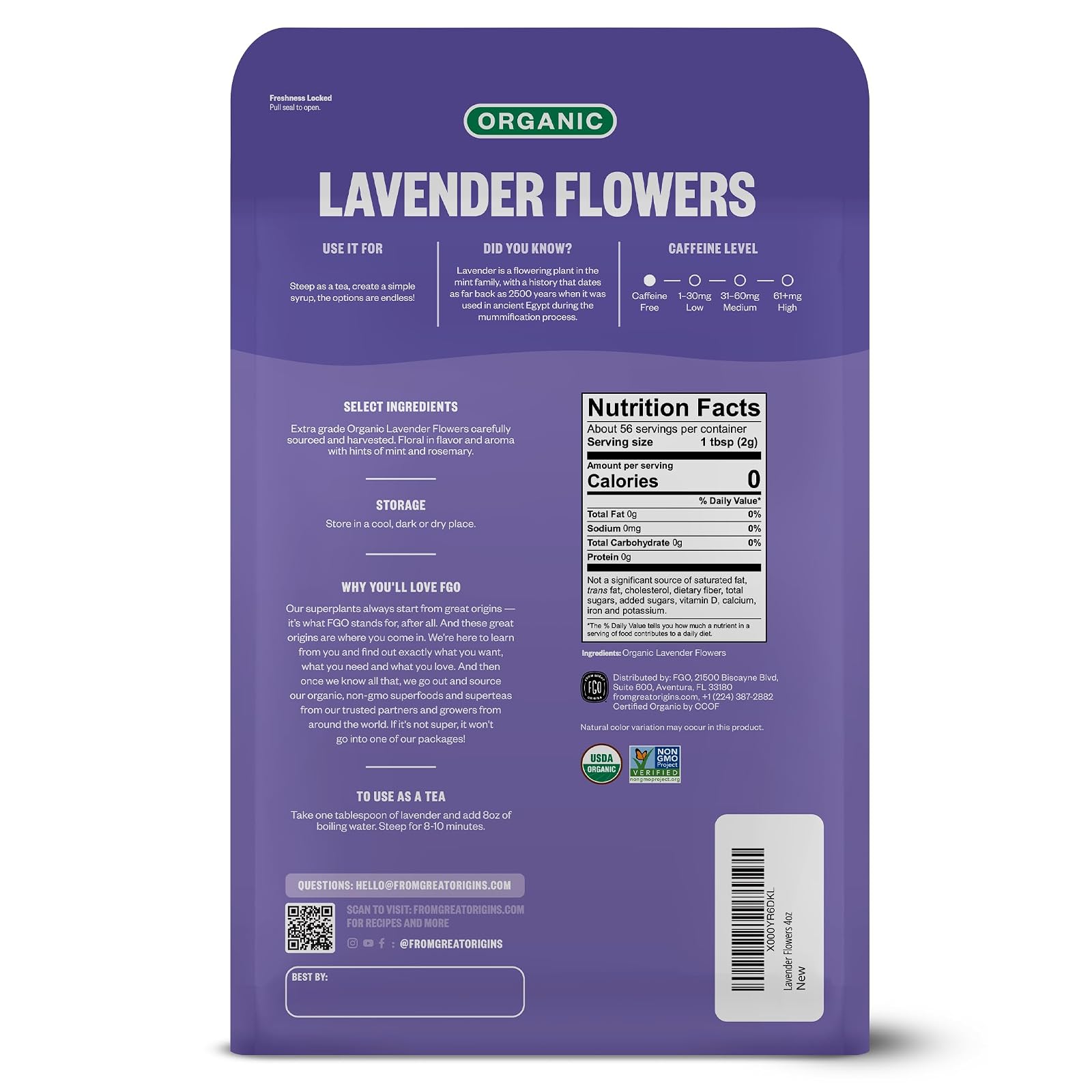 herbal tea with dried lavender