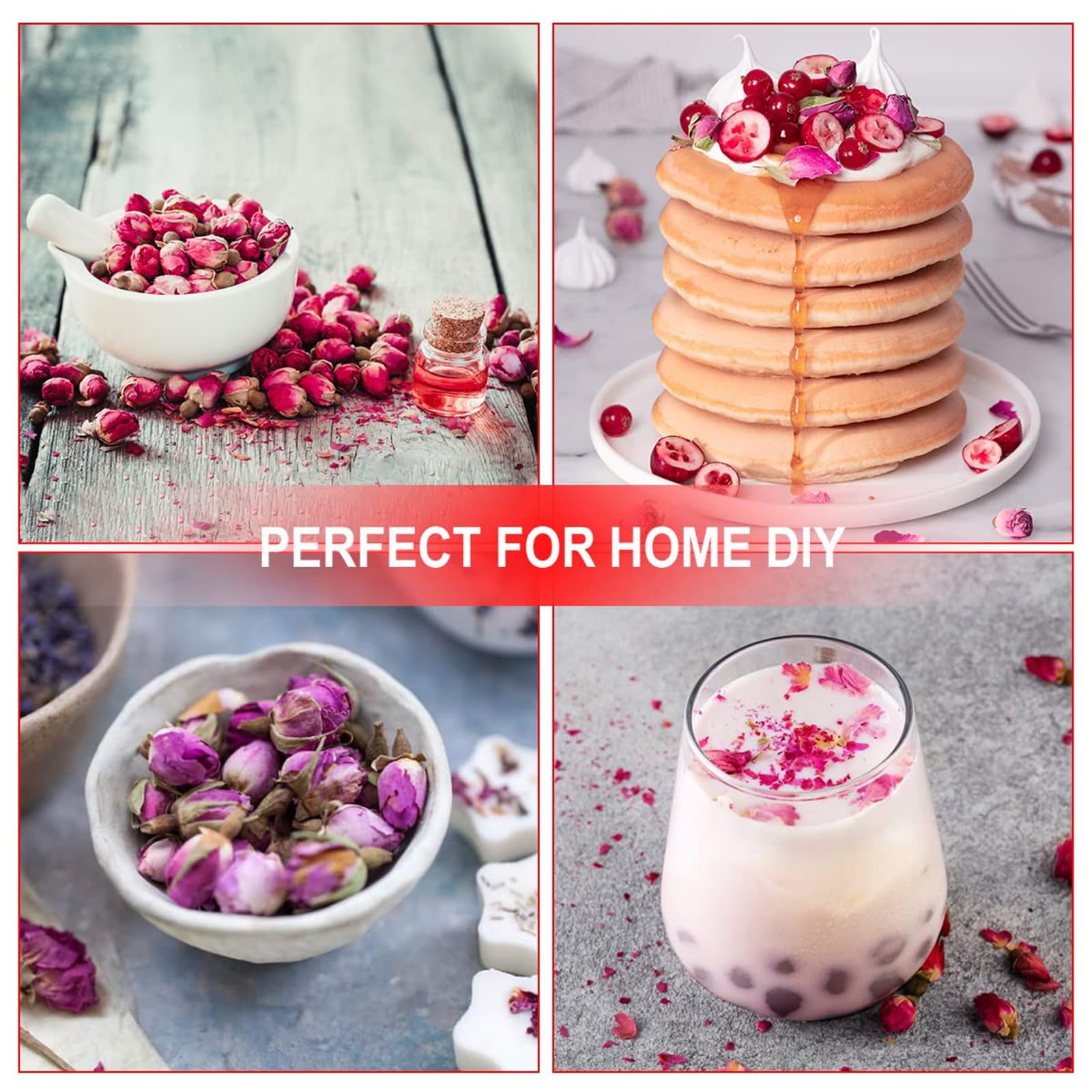 herbal tea with dried rose buds