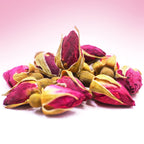 herbal tea with dried rose buds