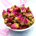 herbal tea with dried rose buds