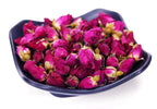herbal tea with dried rose petals