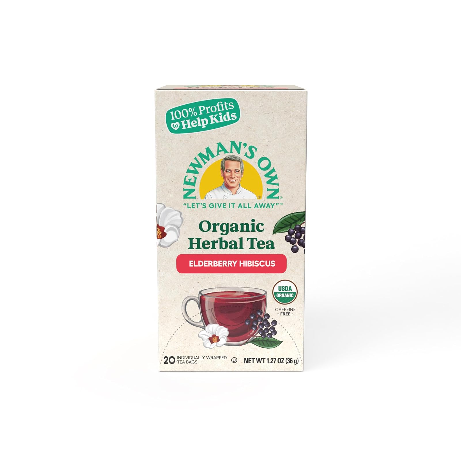 herbal tea with elderberry and hibiscus