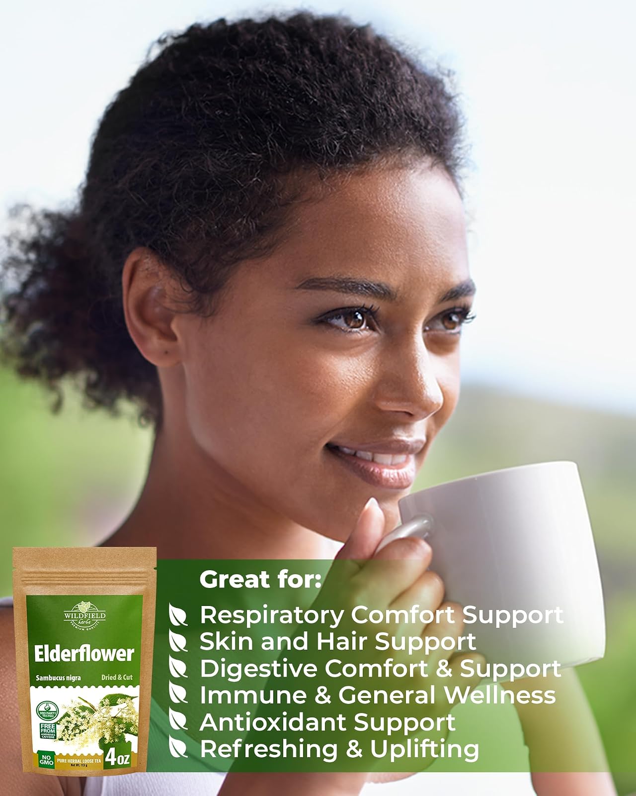 herbal tea with elderflower benefits