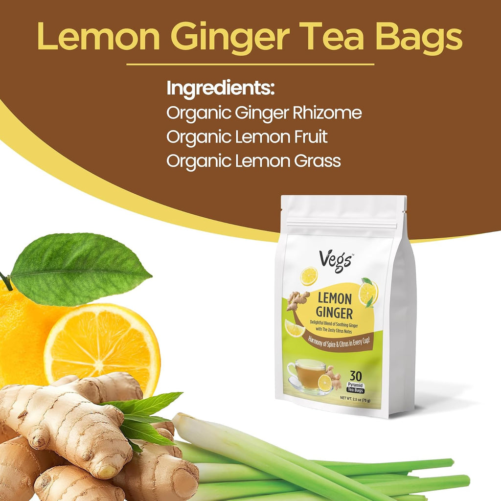 herbal tea with lemon ginger