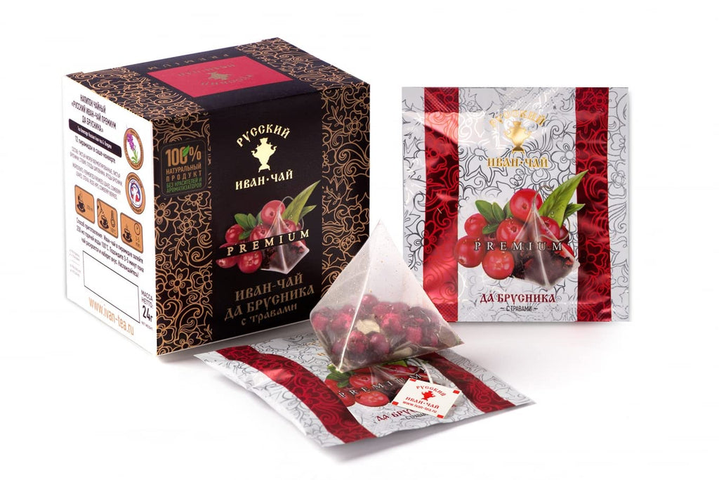 Herbal tea with lingonberries flavour