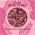herbal tea with organic rose petals
