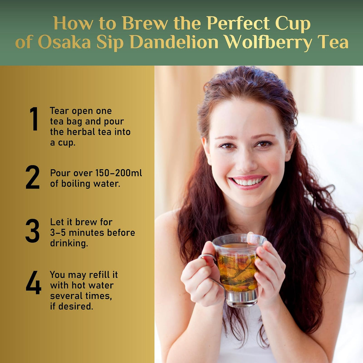 Herbal tea with rich antioxidants