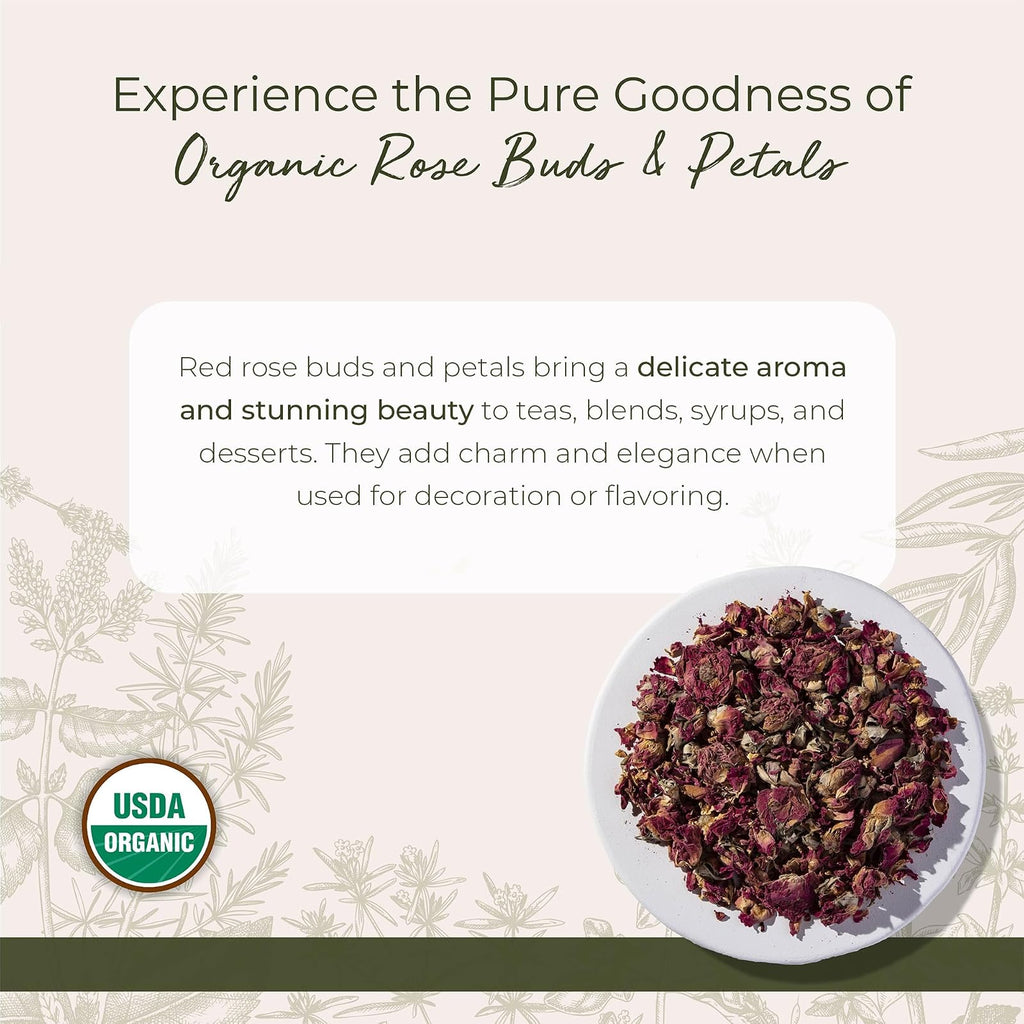 herbal tea with rose petals