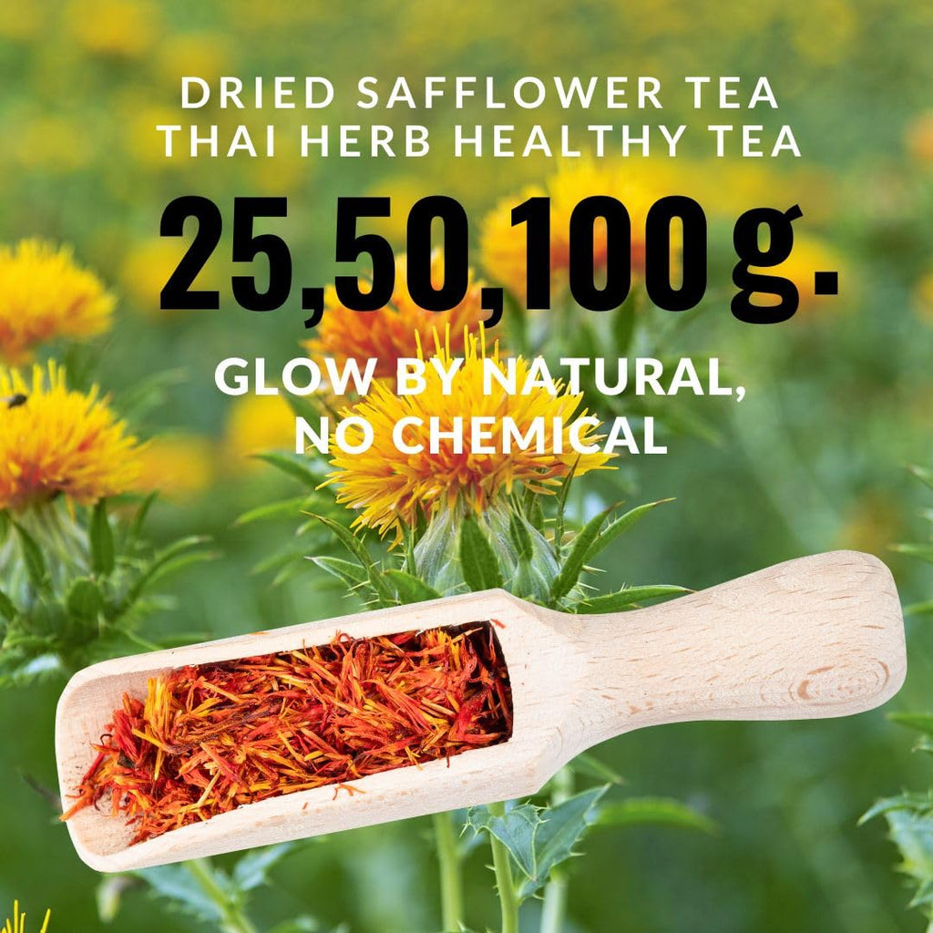 Herbal tea with safflower petals