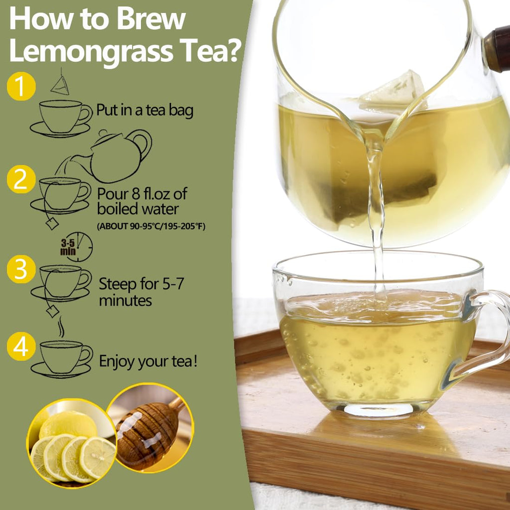 Herbal tea with soothing lemongrass