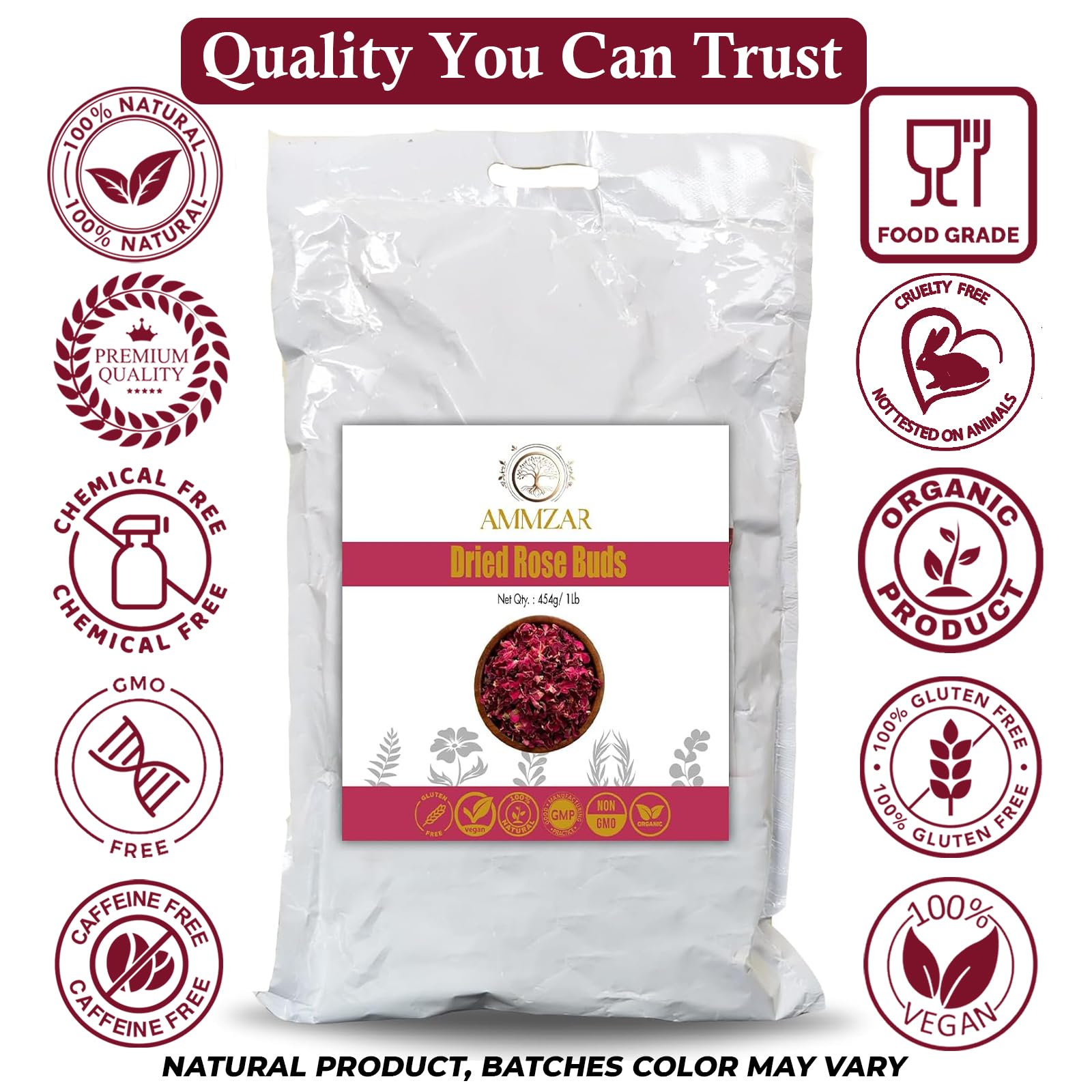 herbal tea with sun-dried rose buds