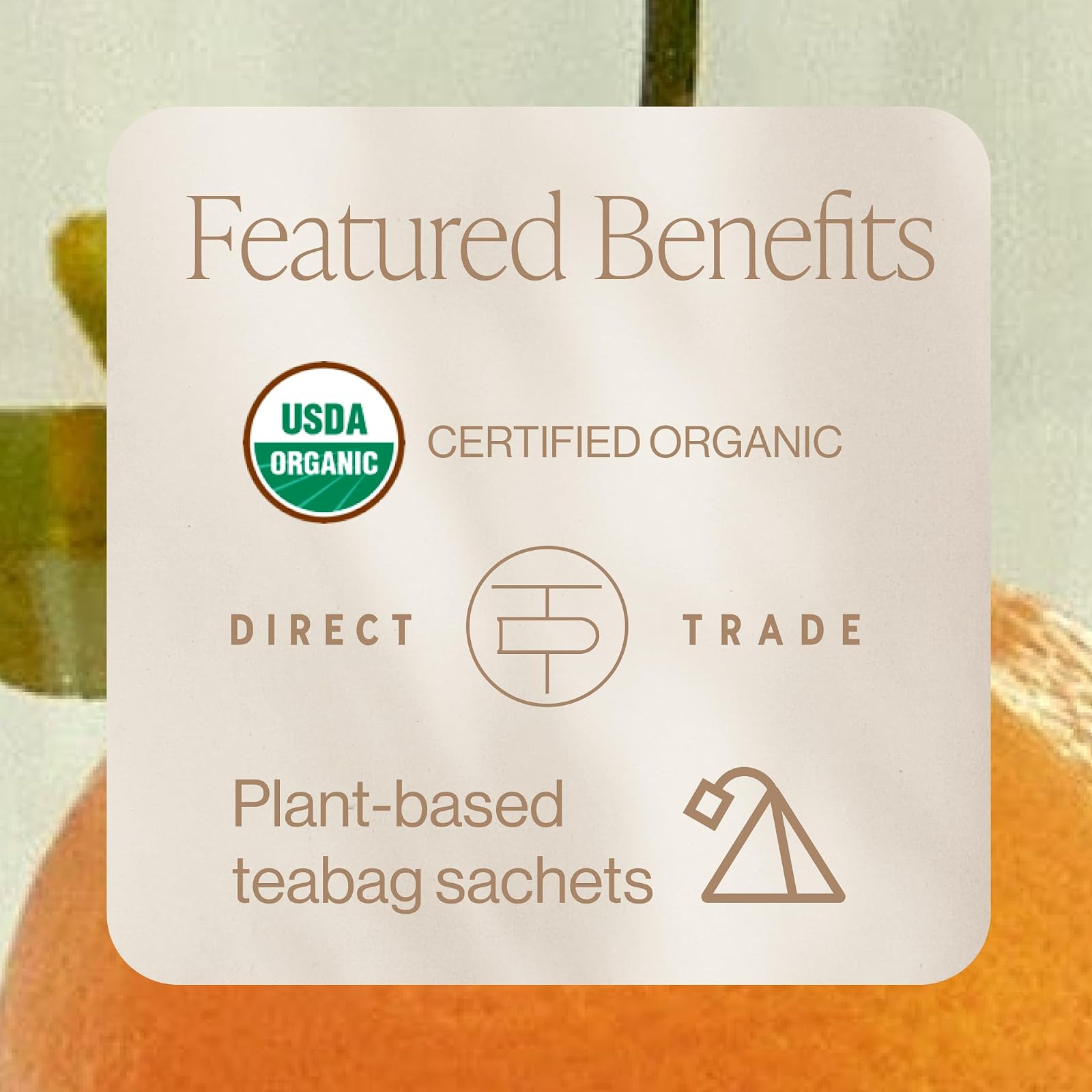 herbal tea with tangerine notes