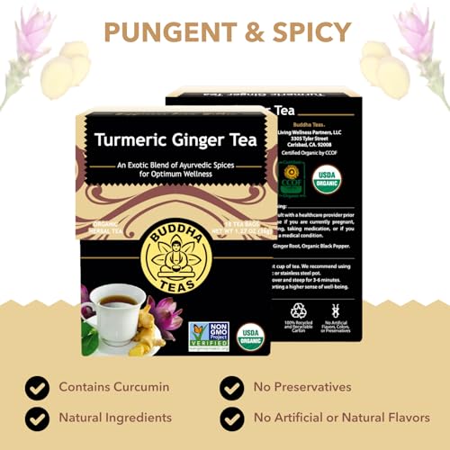 herbal tea with turmeric and ginger