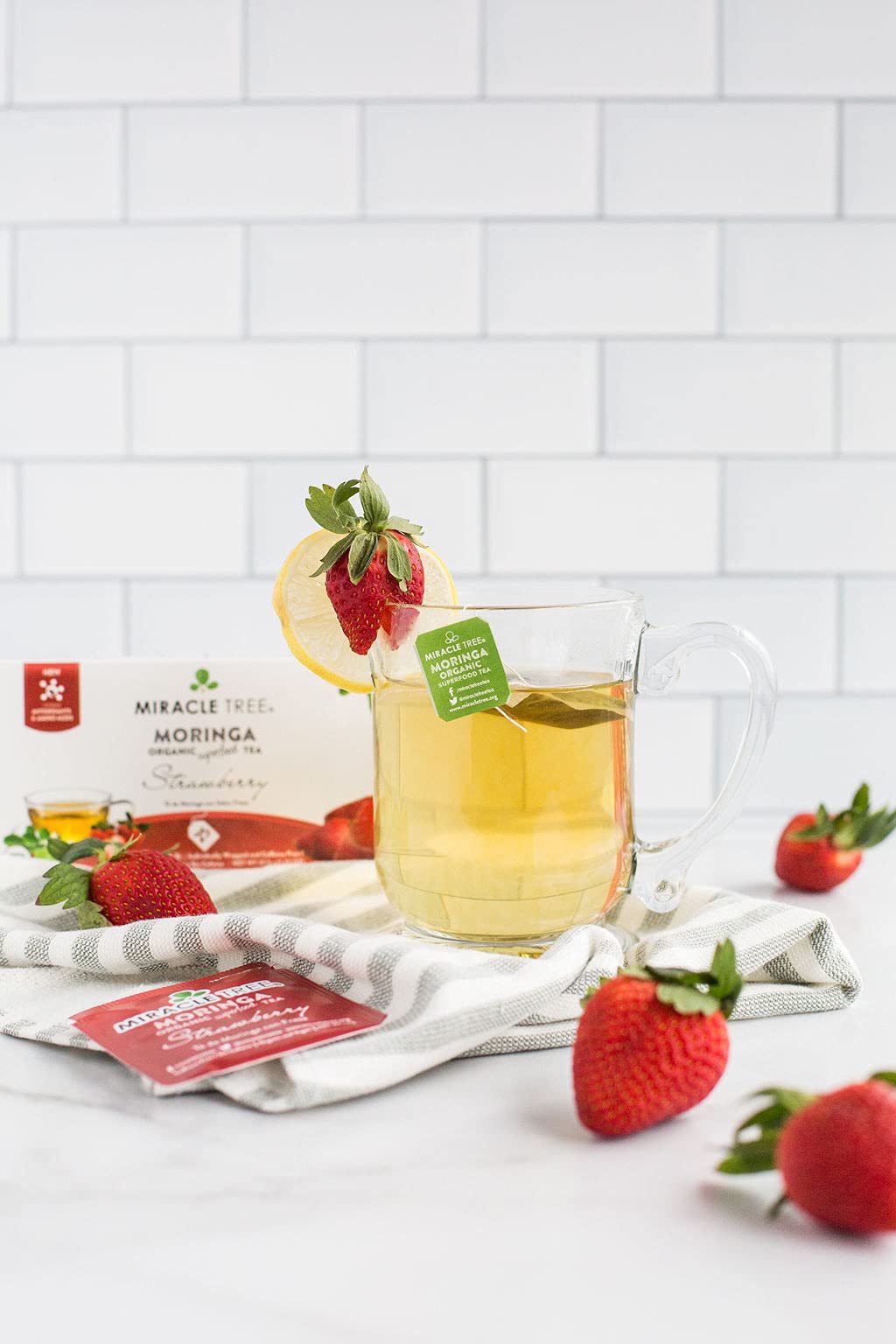 herbal tea with unique strawberry taste