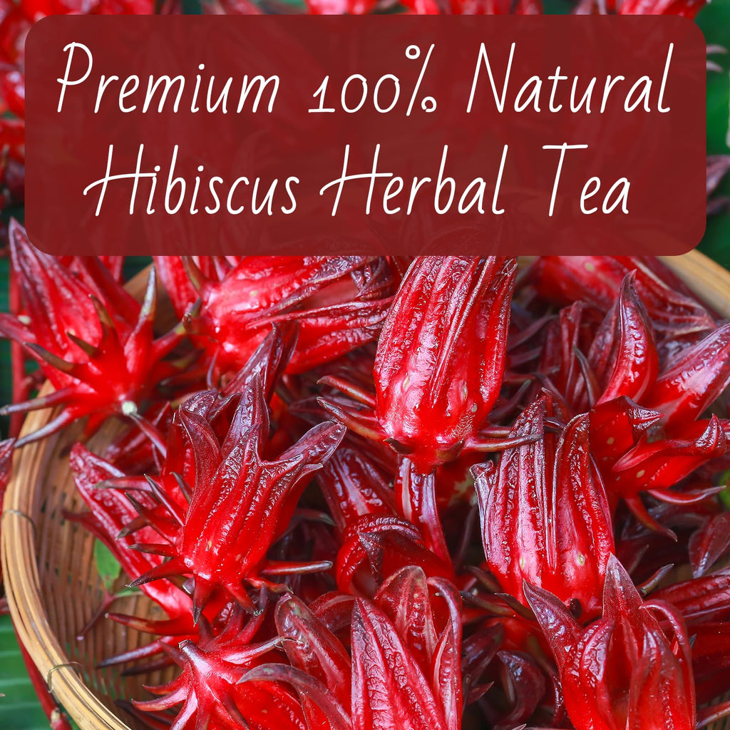 herbal tea with vibrant hibiscus