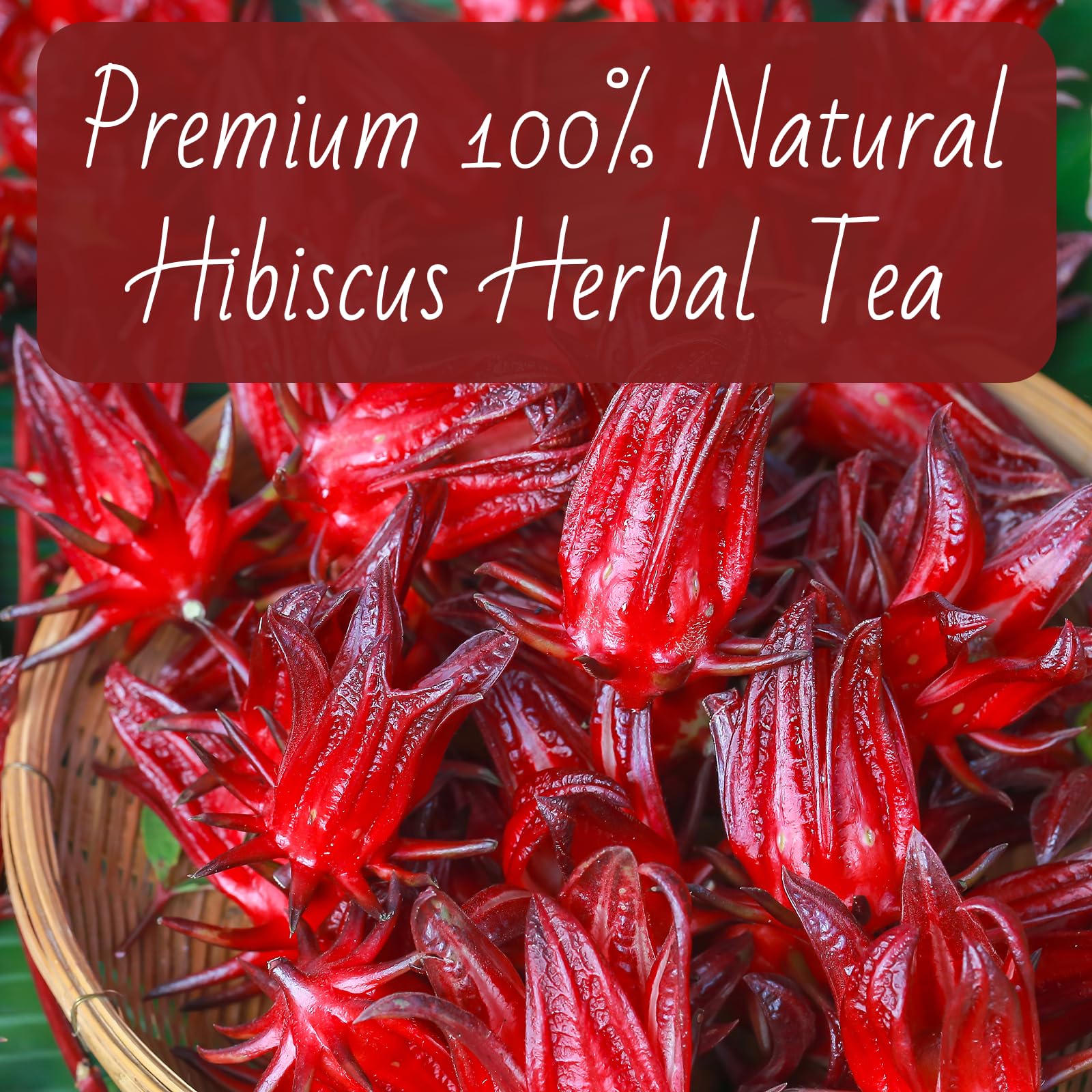 herbal tea with vibrant hibiscus