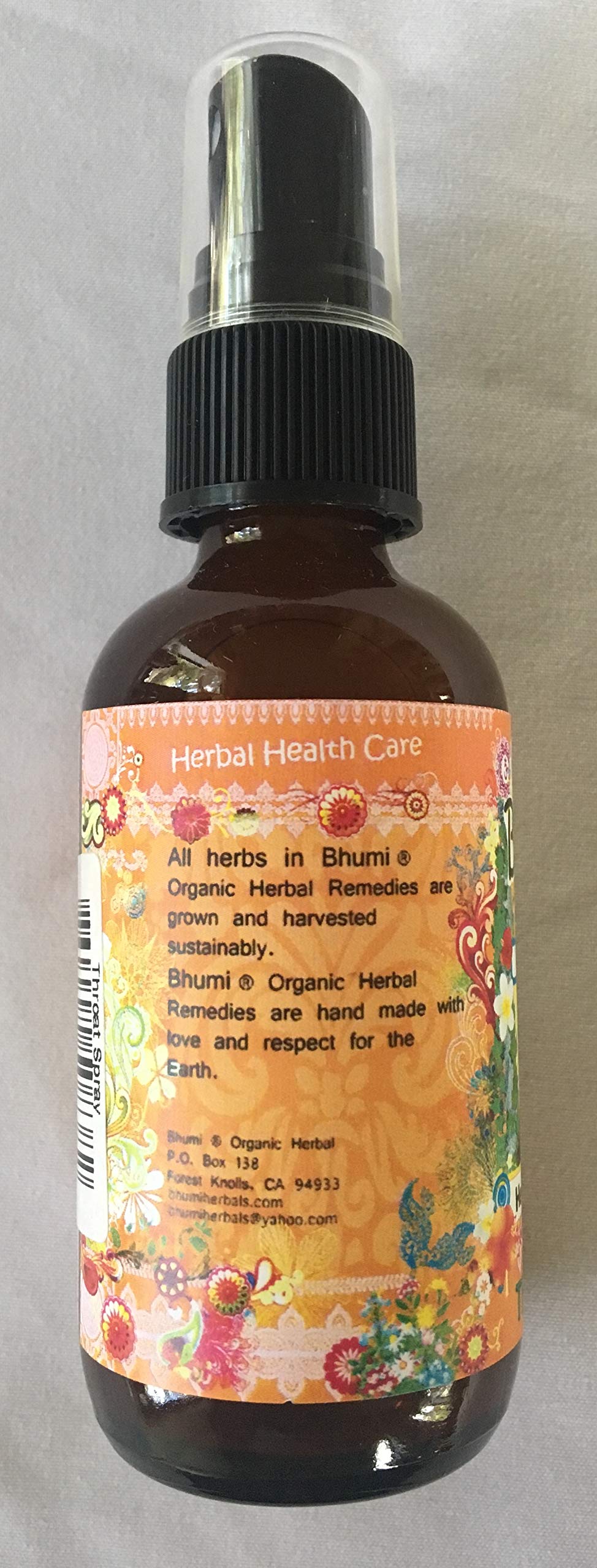 Herbal throat spray for cold relief