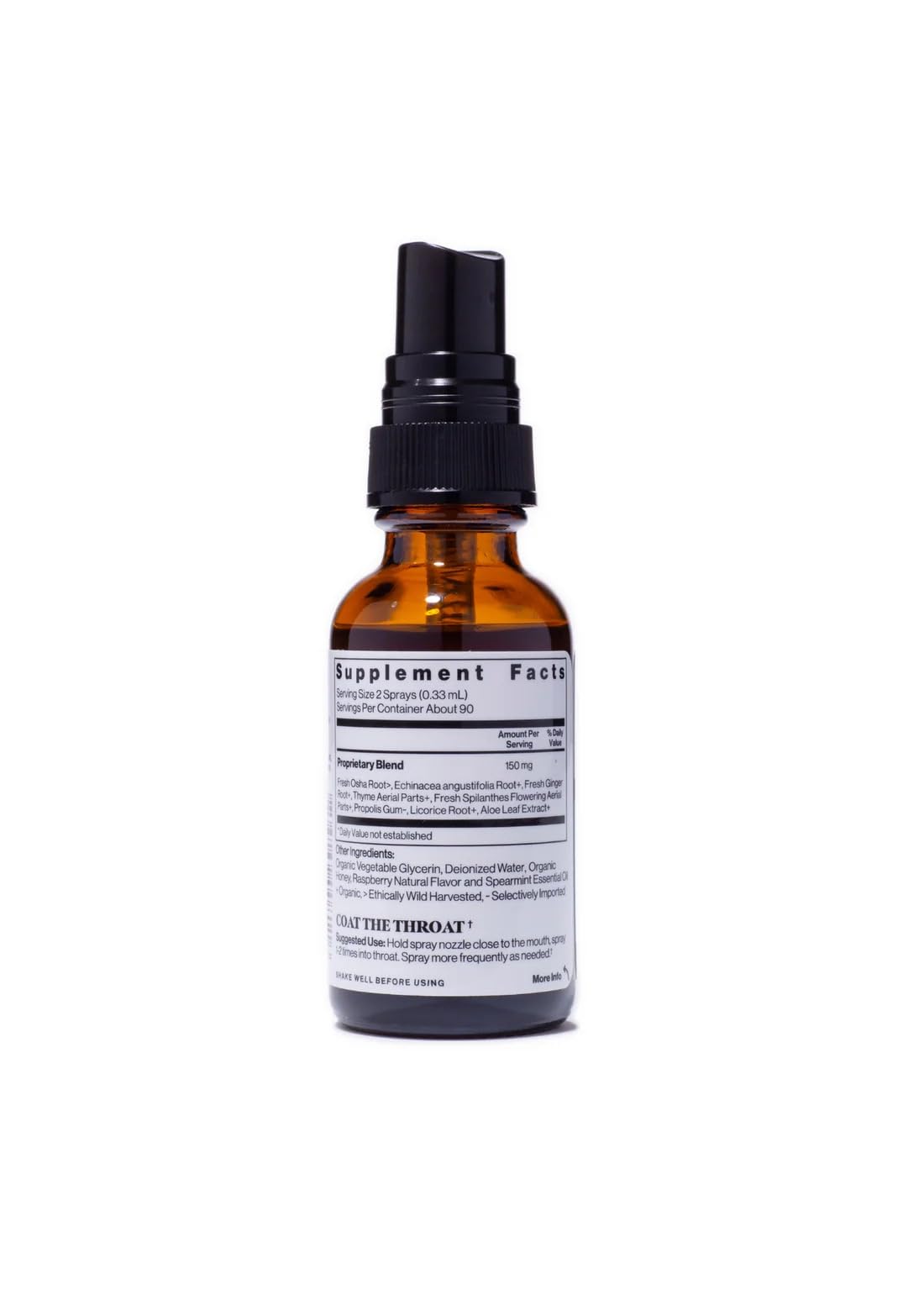 Herbal throat spray for natural relief