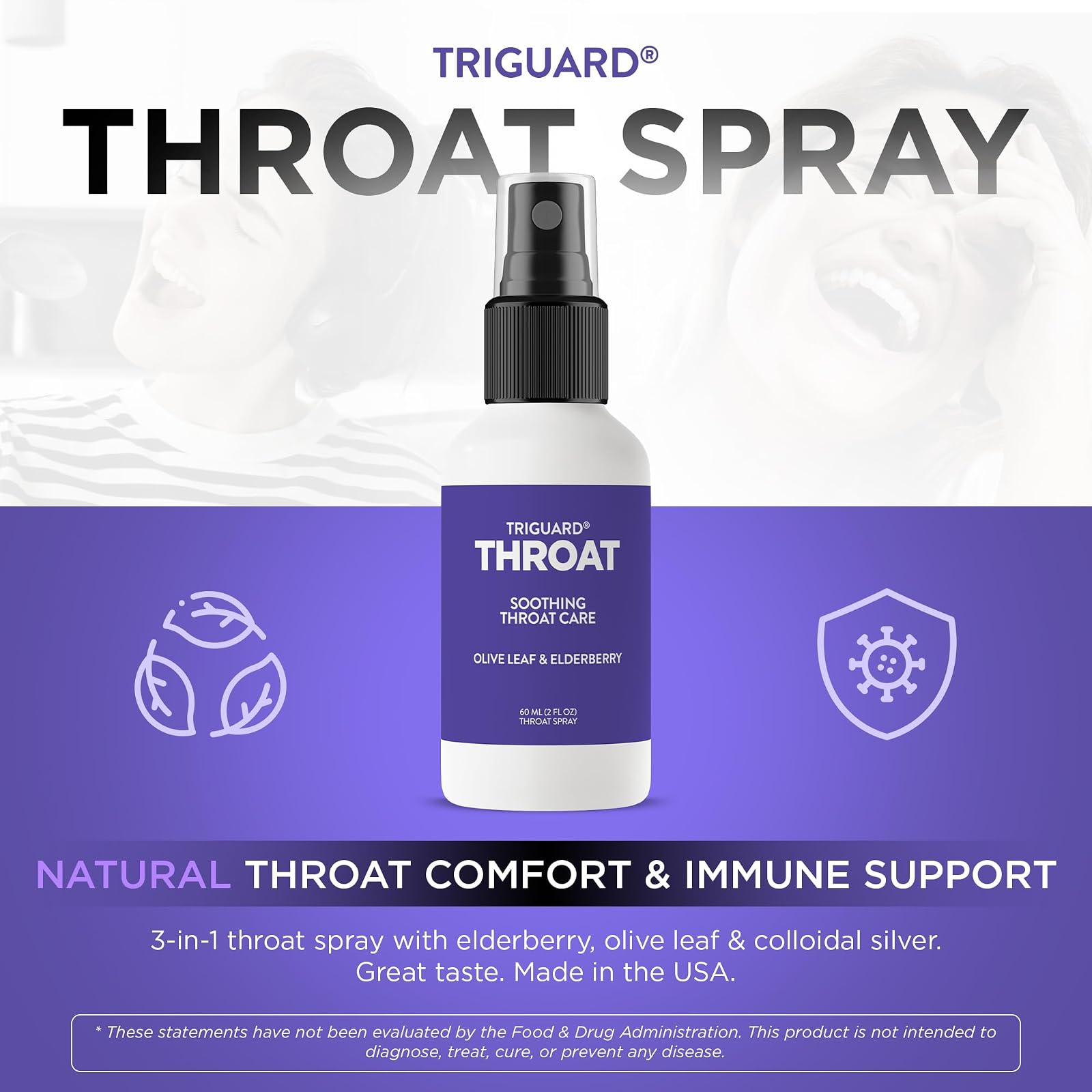 herbal throat spray with elderberry