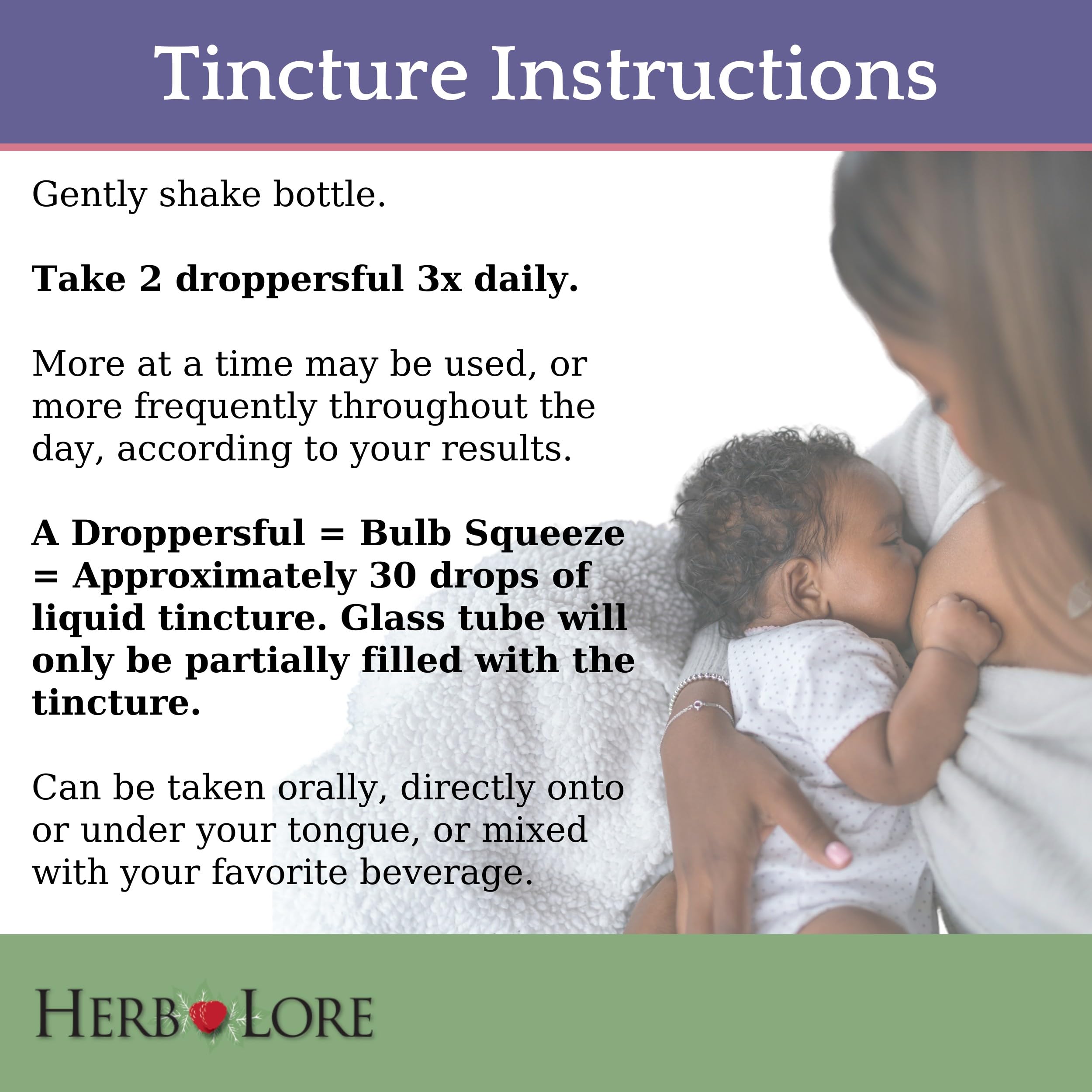 herbal tincture for breastfeeding support