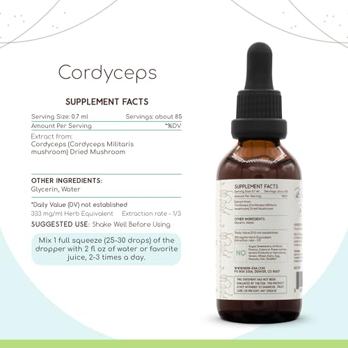 herbal tincture with cordyceps mushrooms