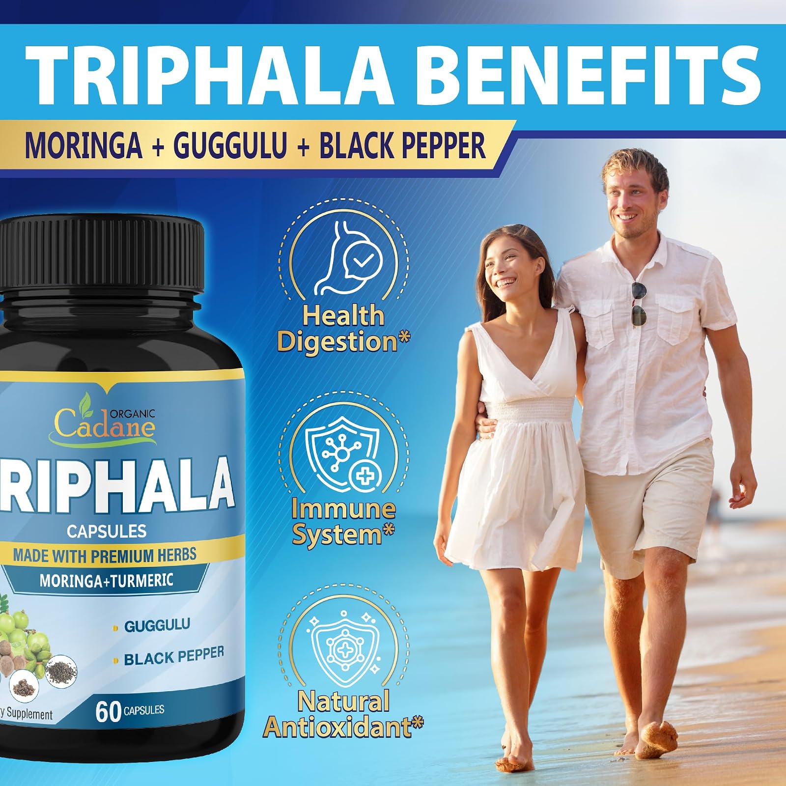 Herbal Triphala capsules for daily wellness