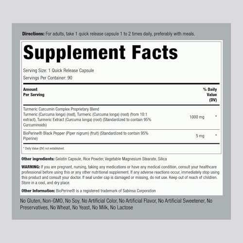 Herbal turmeric capsules for daily use