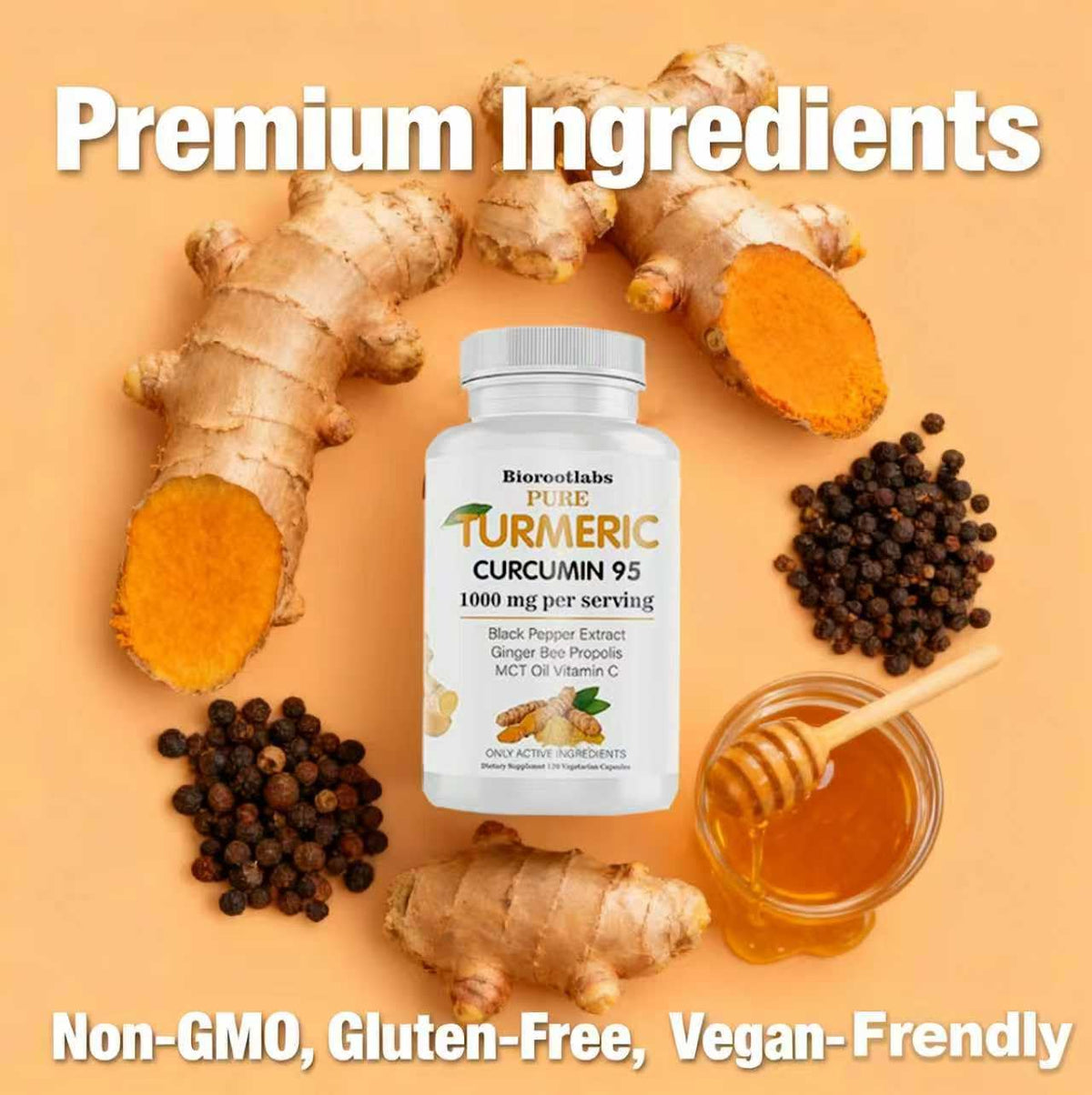 Herbal turmeric curcumin for wellness