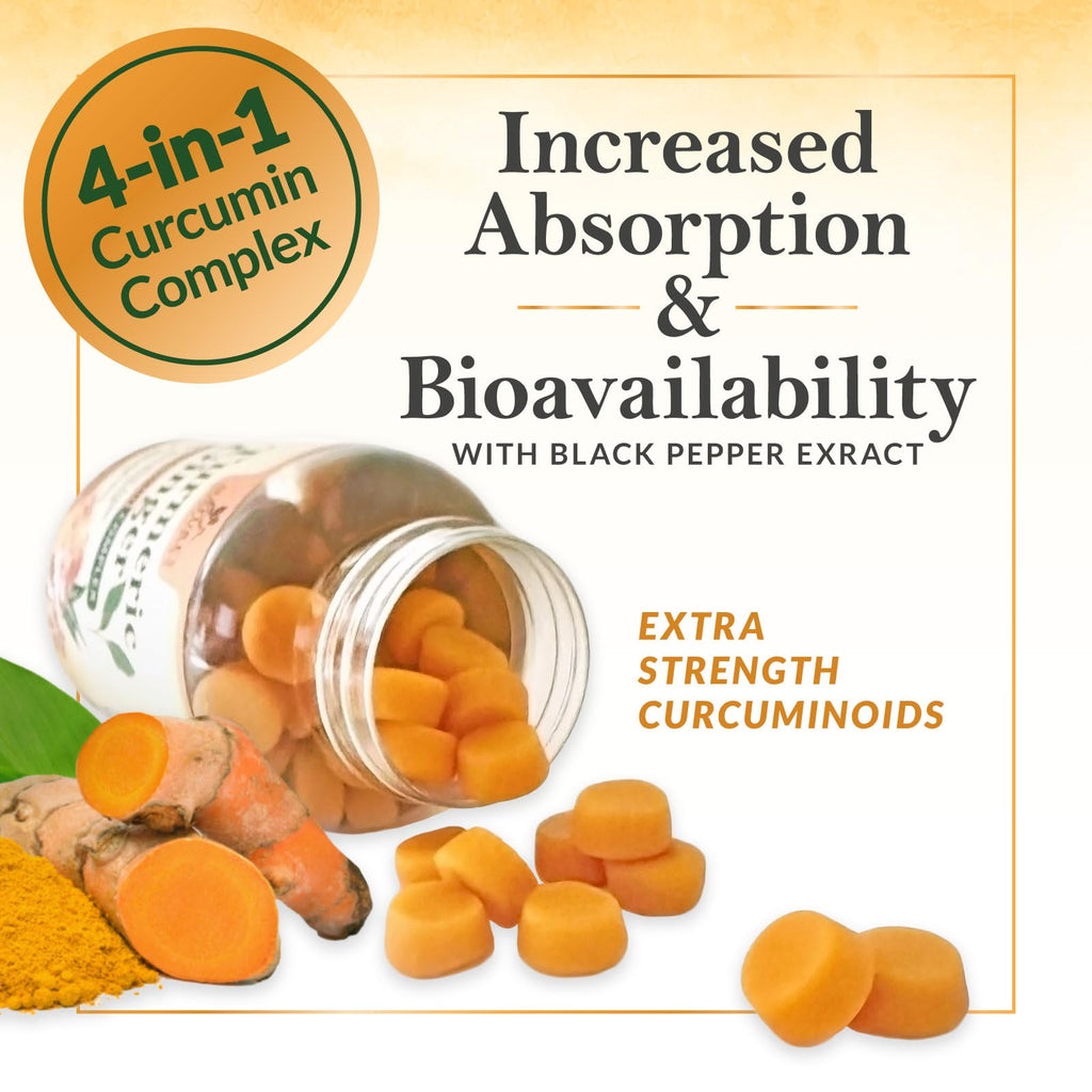 Herbal turmeric curcumin gummies for digestive health