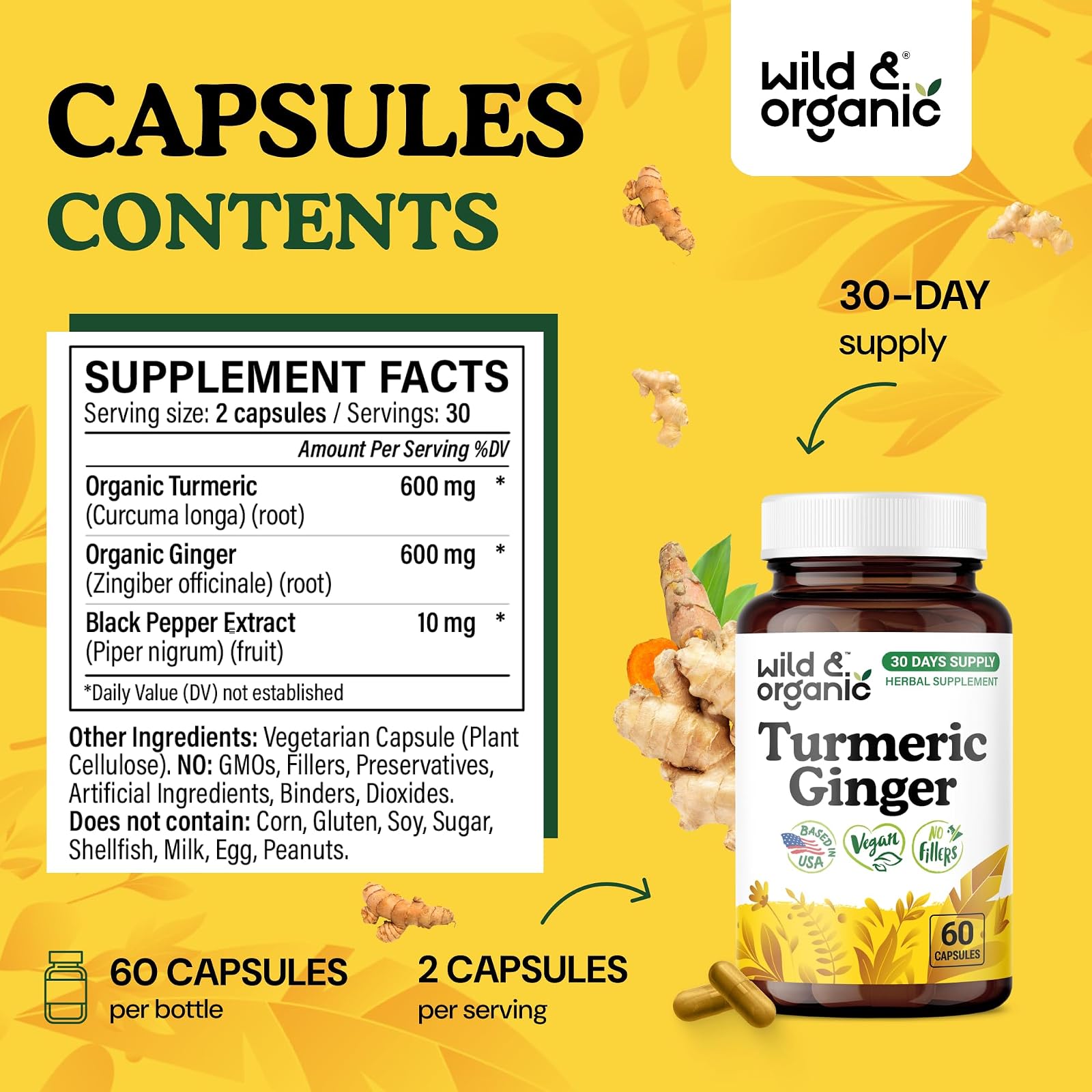herbal turmeric ginger wellness support