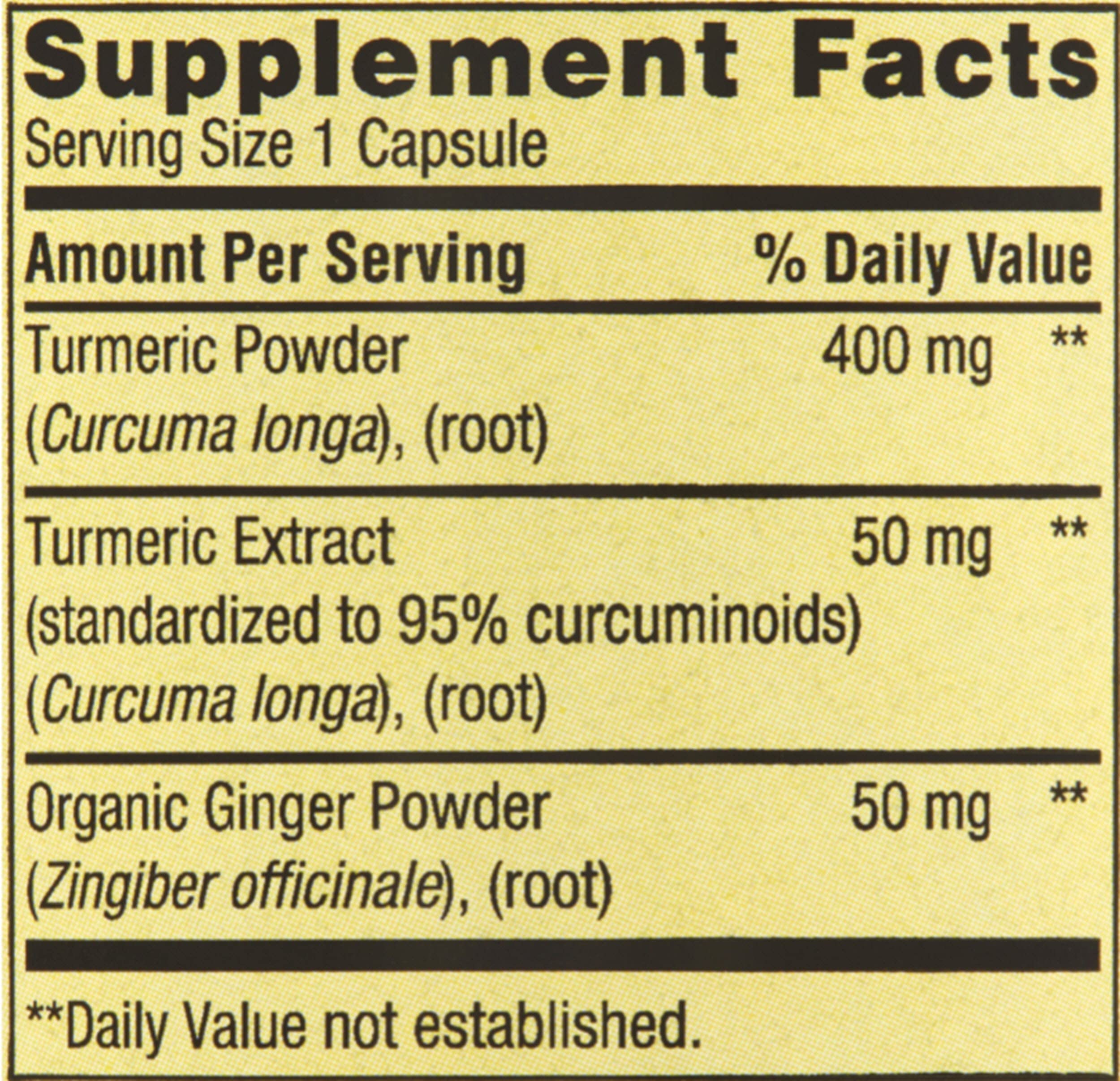 Herbal turmeric supplement for overall wellness