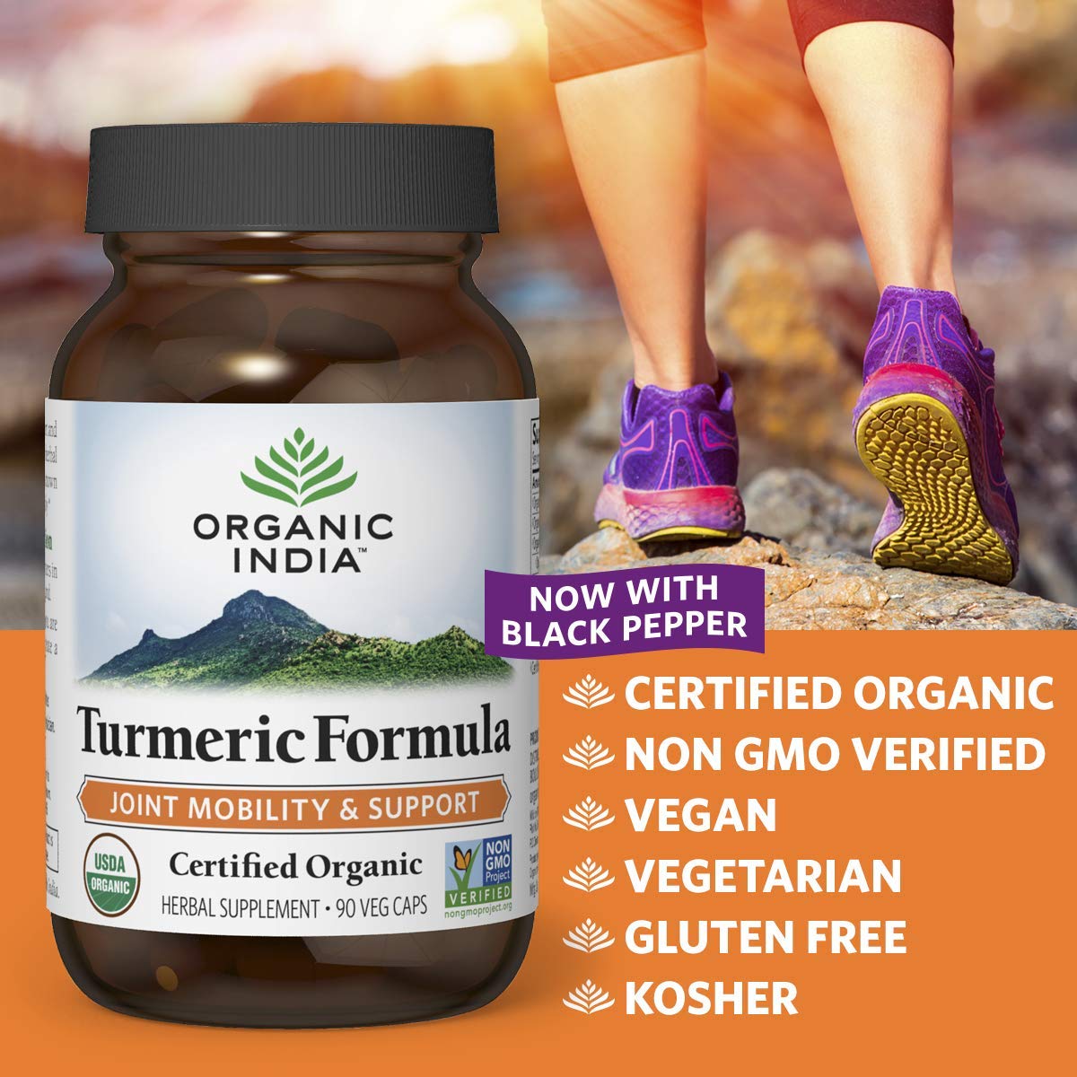 Herbal turmeric tea for calming effects