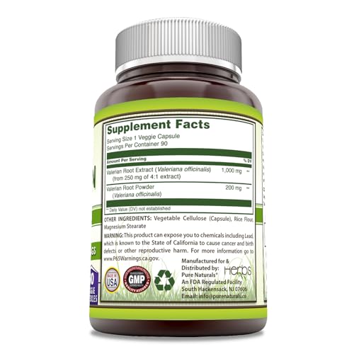 Herbal valerian capsules for stress relief
