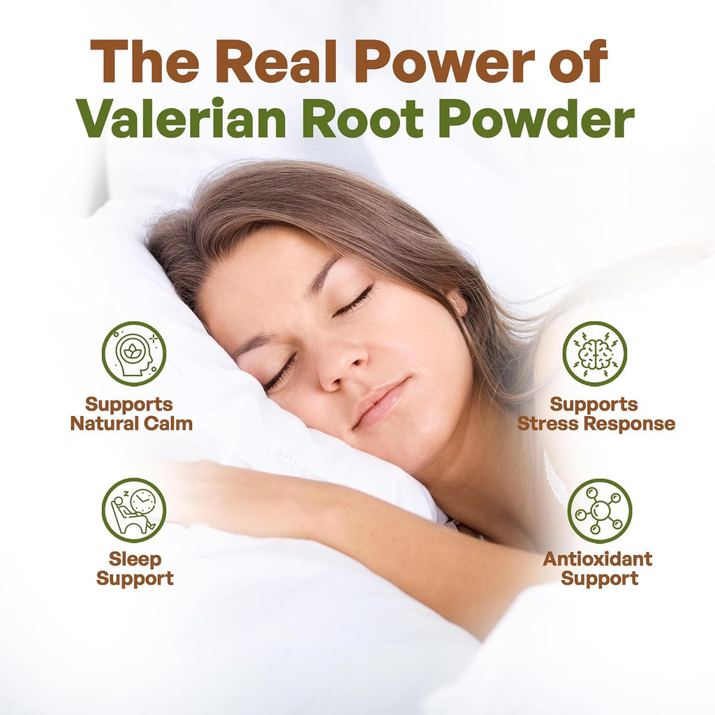 herbal valerian root powder supplement