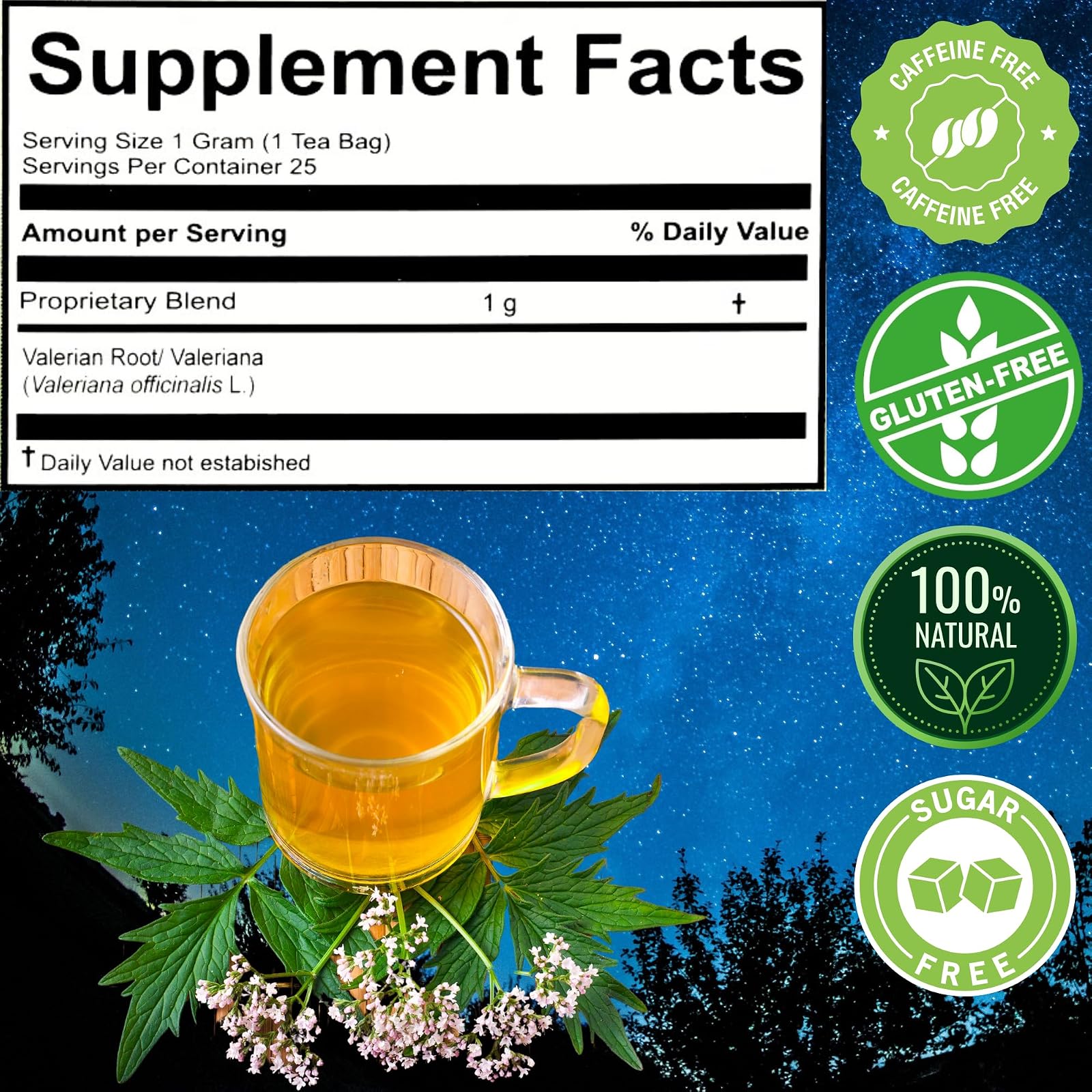 herbal valerian root tea blend