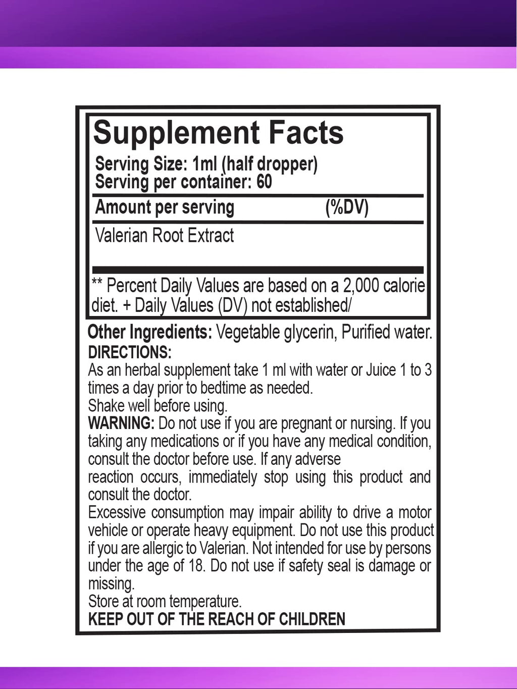 herbal valerian root tincture