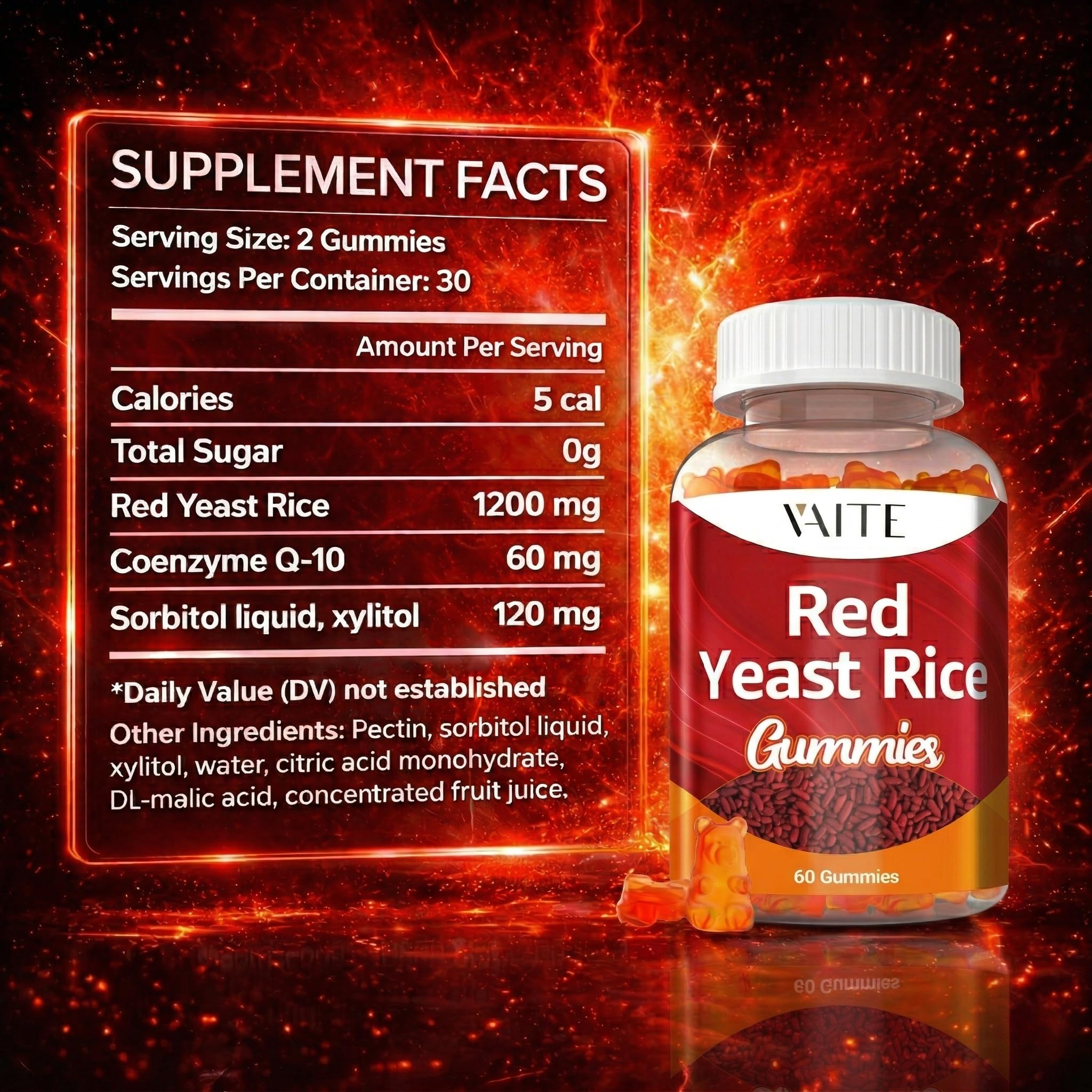 herbal vegetarian red yeast rice chews