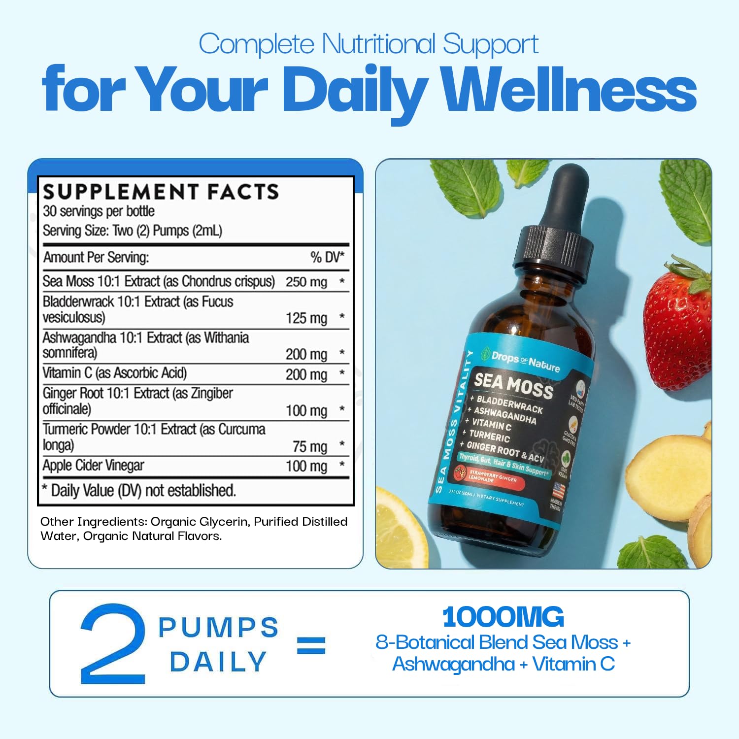 Herbal vitality drops for wellness