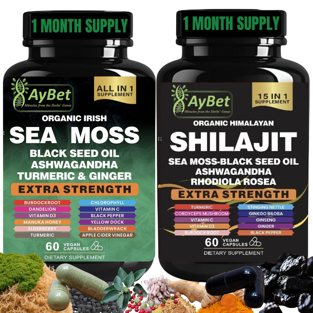 herbal vitamin capsules with sea moss