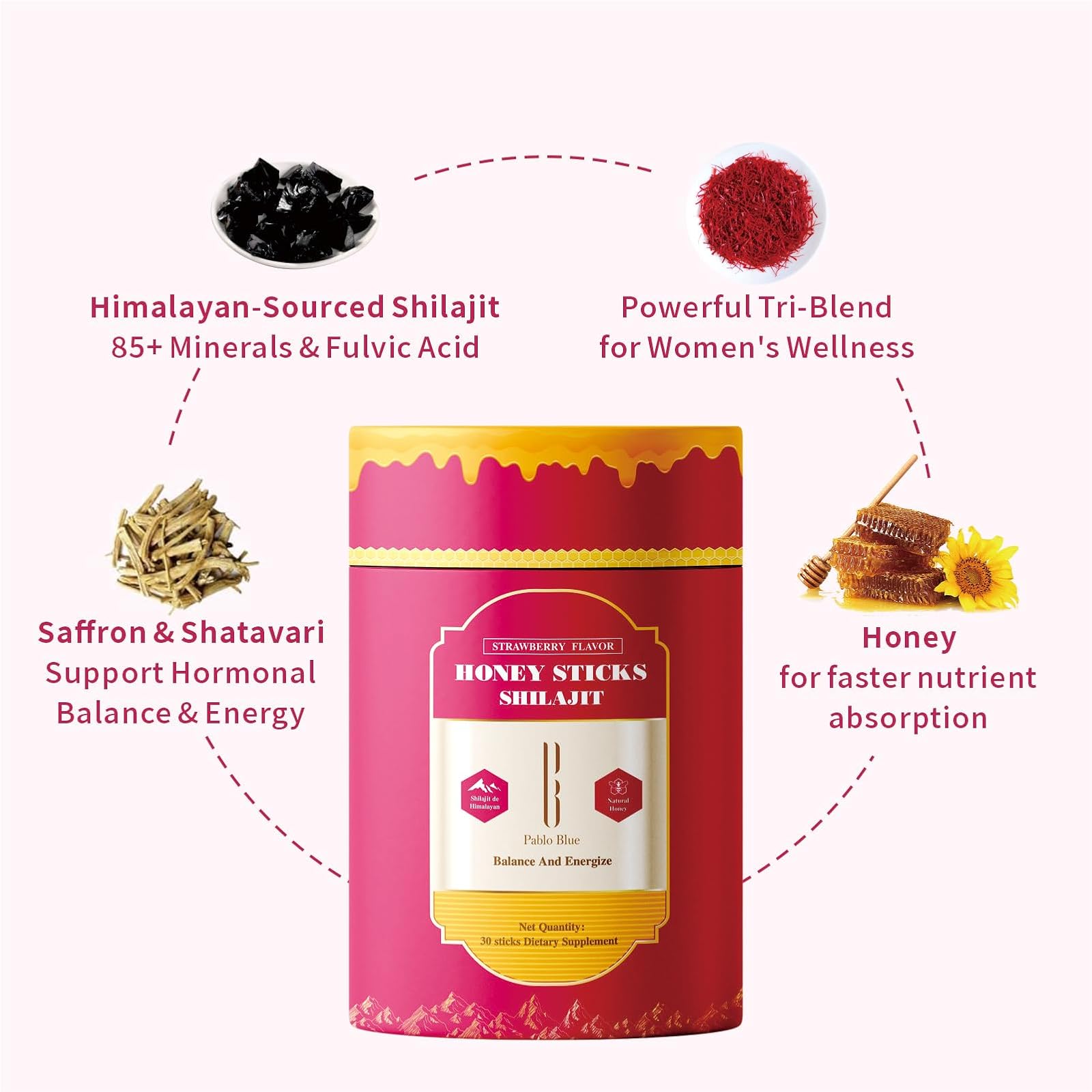 herbal wellness honey stick packs