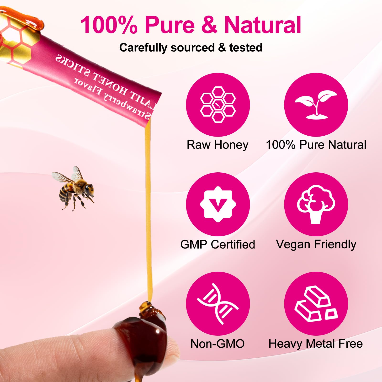 Herbal wellness honey sticks pack
