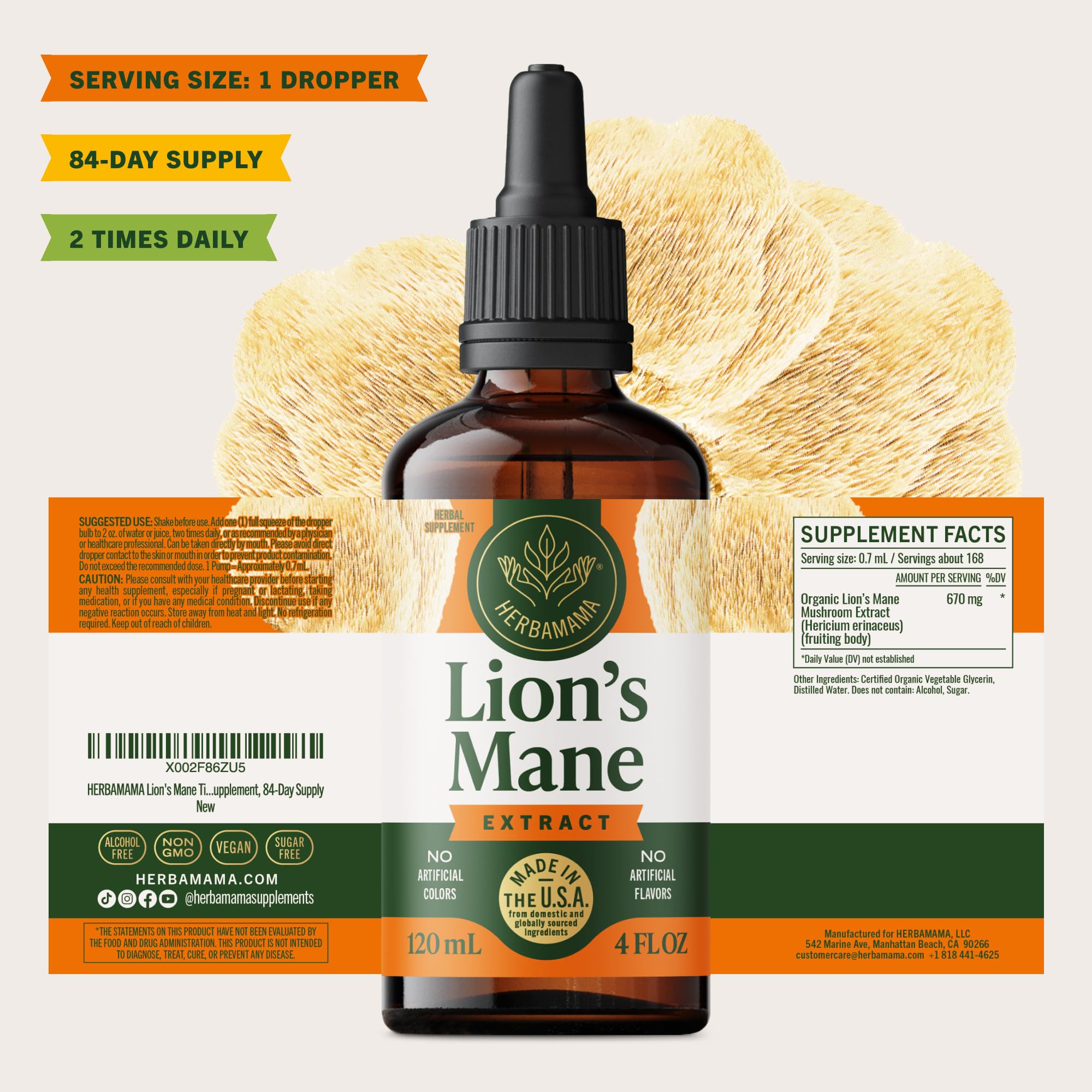 Herbamaama Lions Mane for vitality