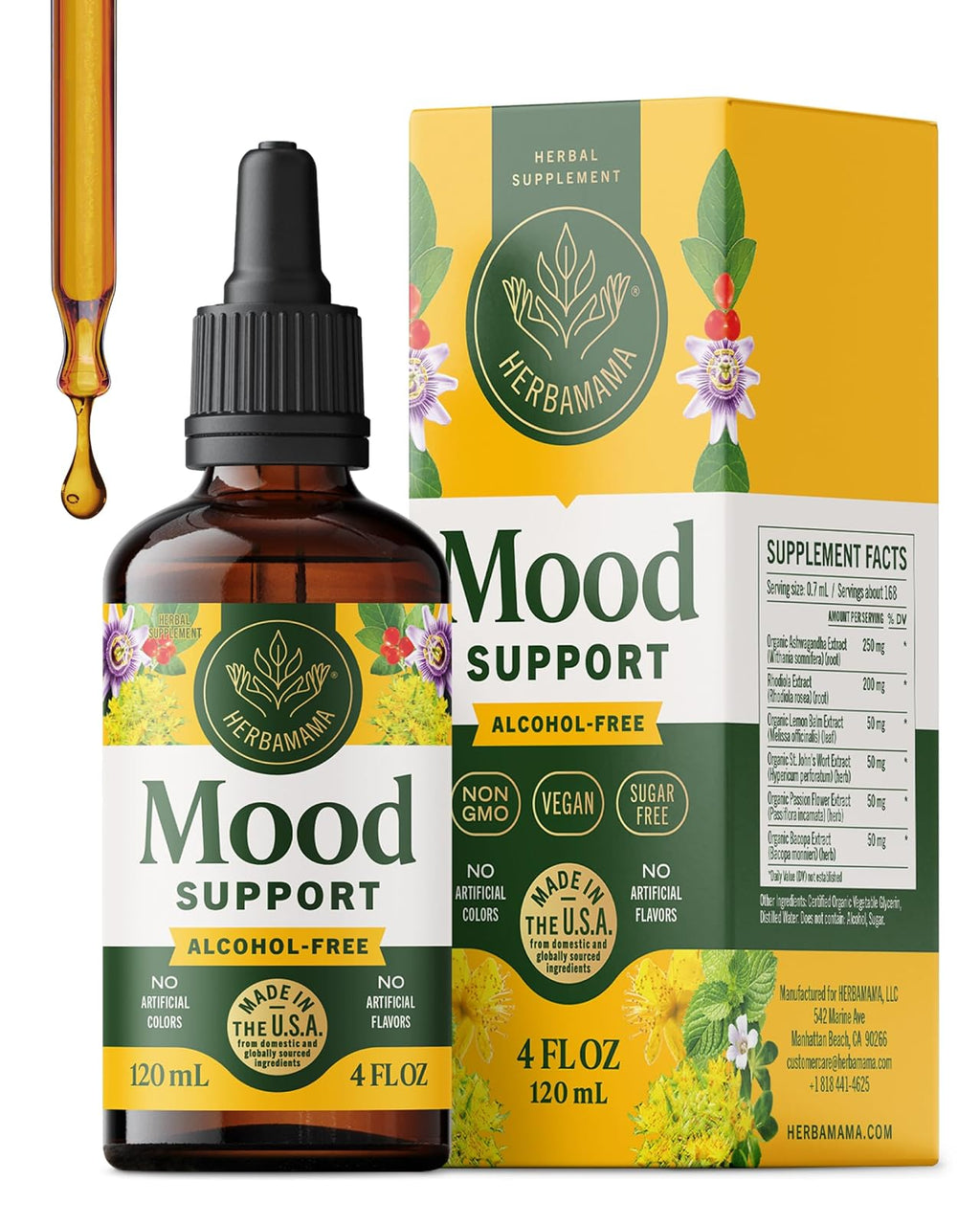 HERBAMAMA Ashwagandha mood support supplement