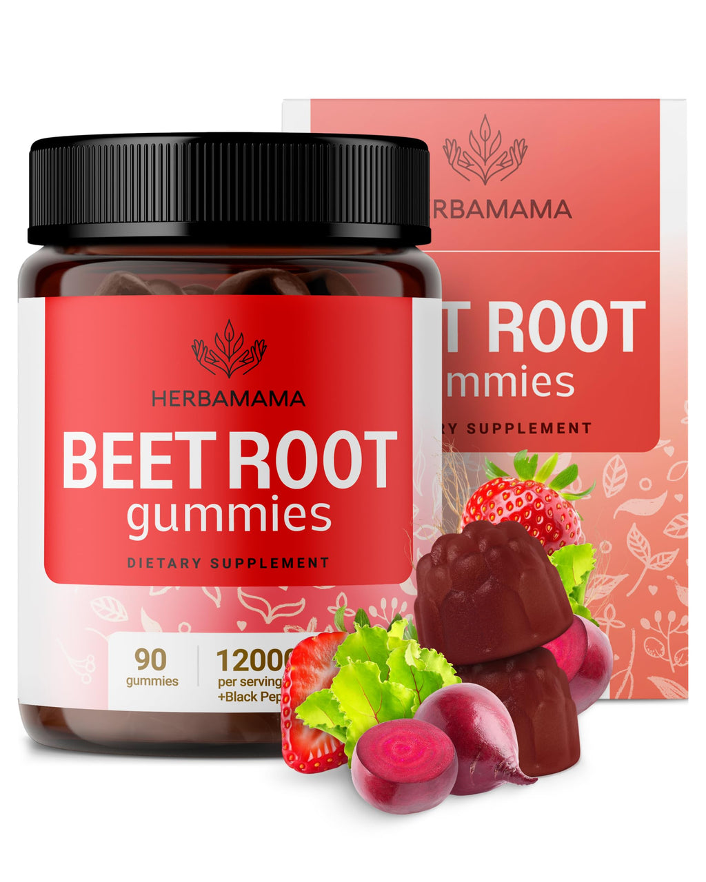 Herbamama beet root gummies energy boost