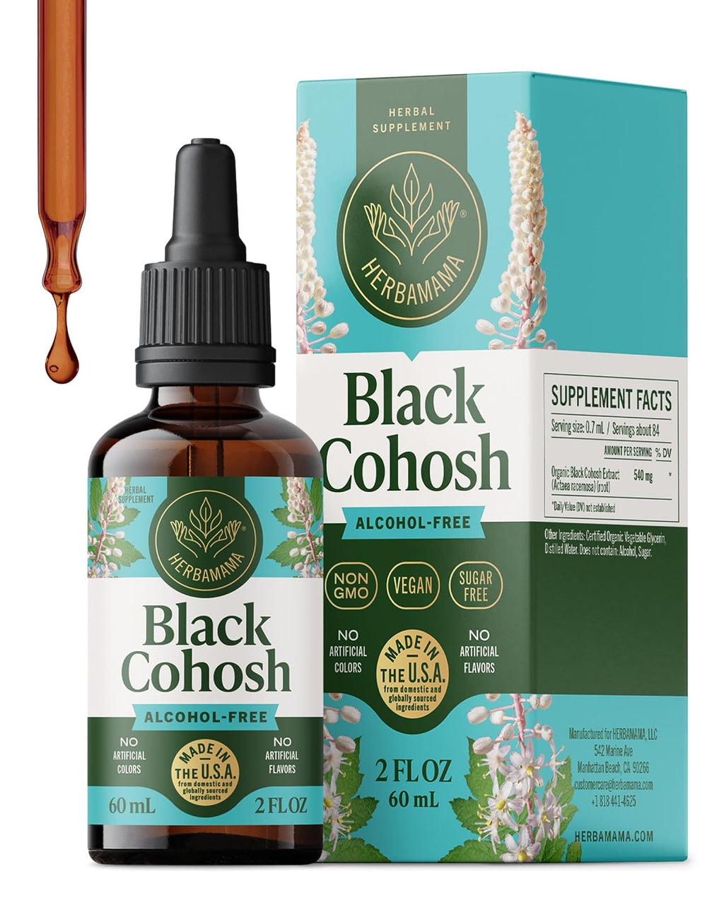 HERBAMAMA Black Cohosh tincture for menopause relief