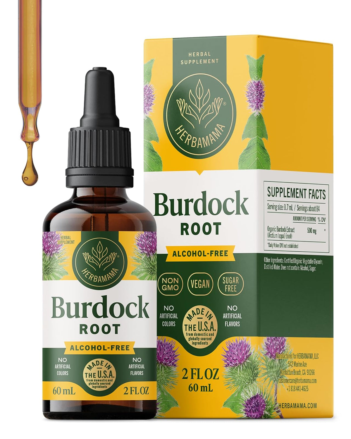 HERBAMAMA Burdock Root lymphatic support
