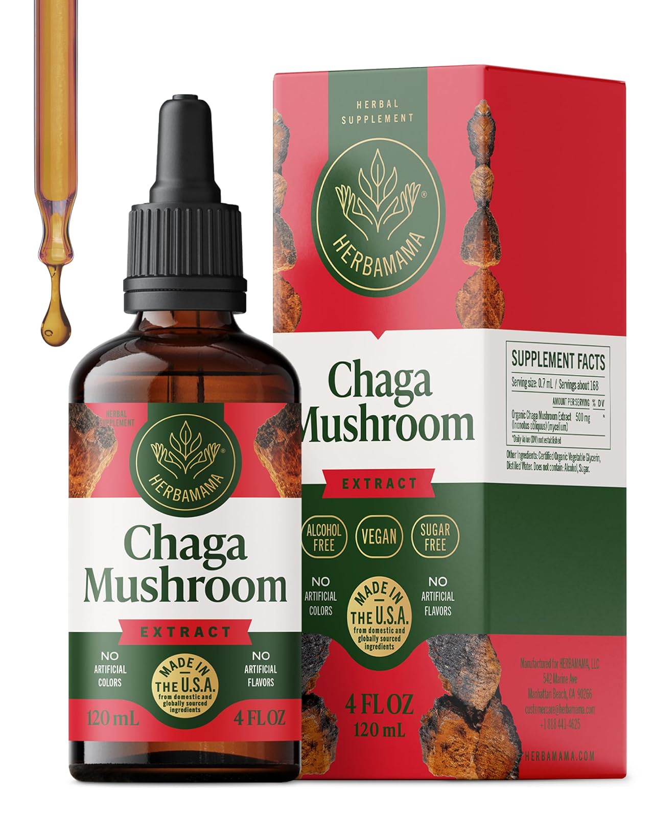 HERBAMAMA Chaga Mushroom Drops benefits